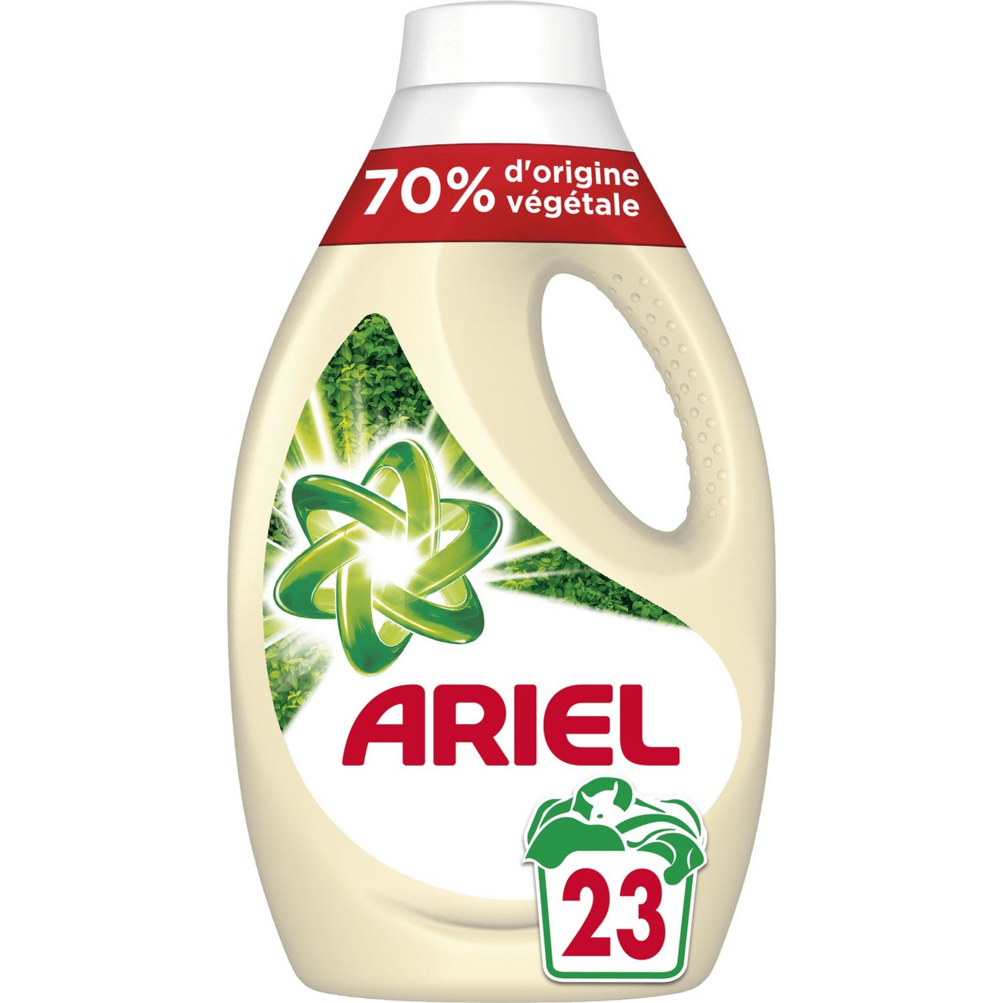 ARIEL Lessive liquide d'origine 70% végétale 23 lavages 1,265l pas cher ...