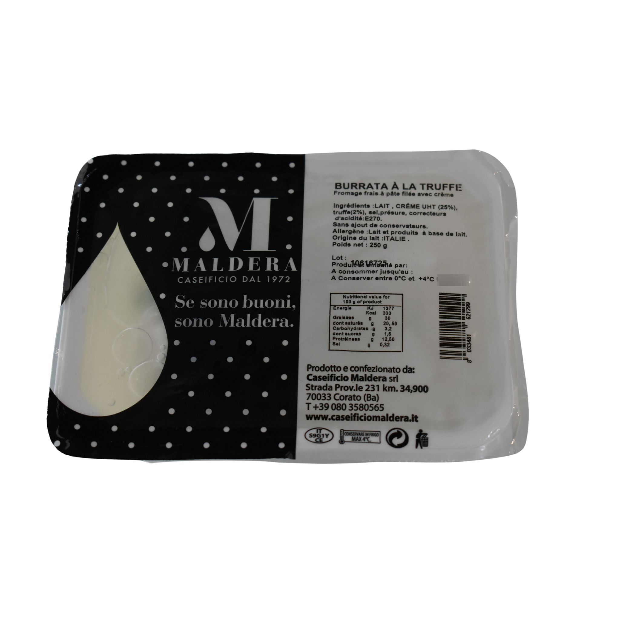 MALDERA Burrata à la truffe 2x125g pas cher - Auchan.fr