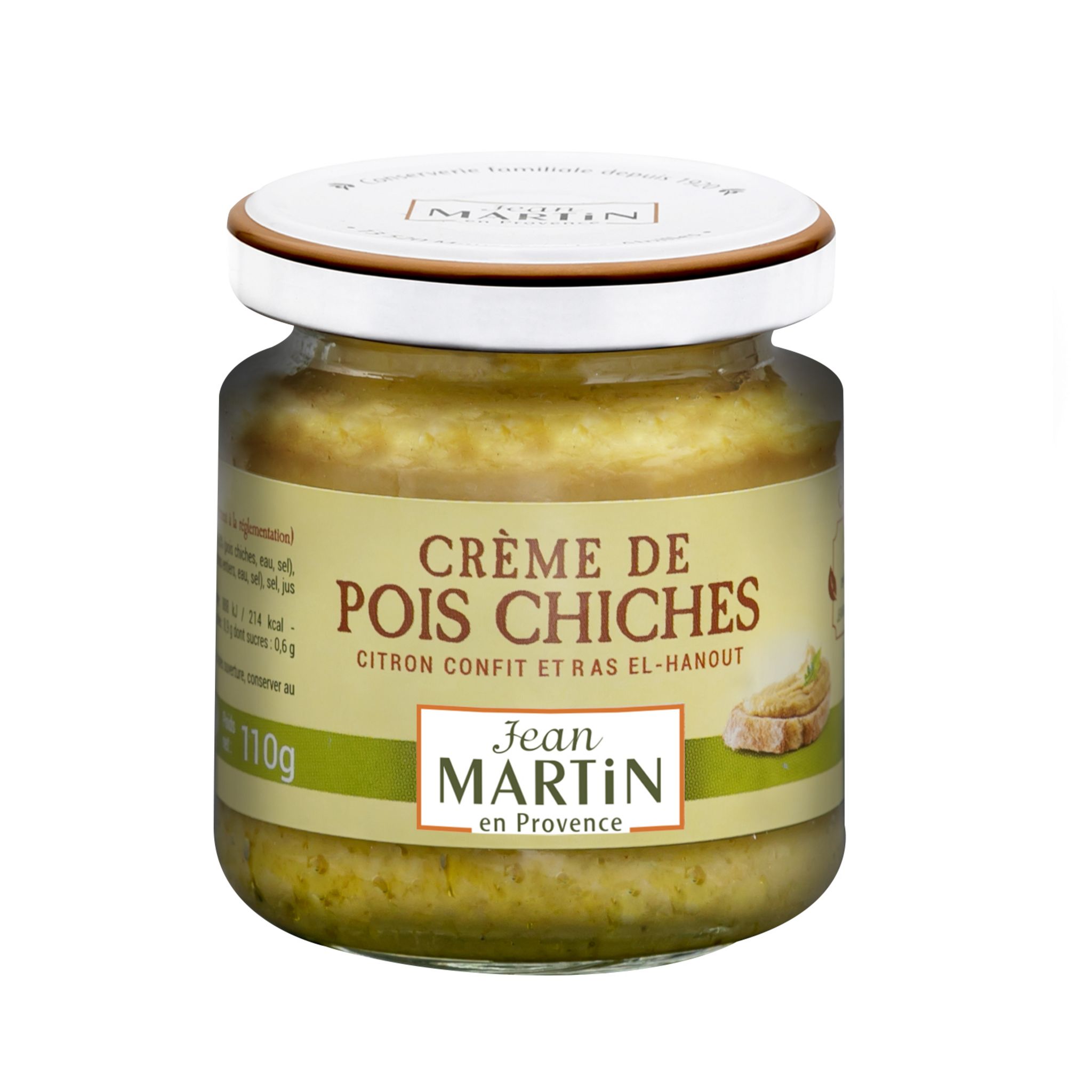 JEAN MARTIN Crème de pois chiches citron confit et ras el-hanout 110g ...
