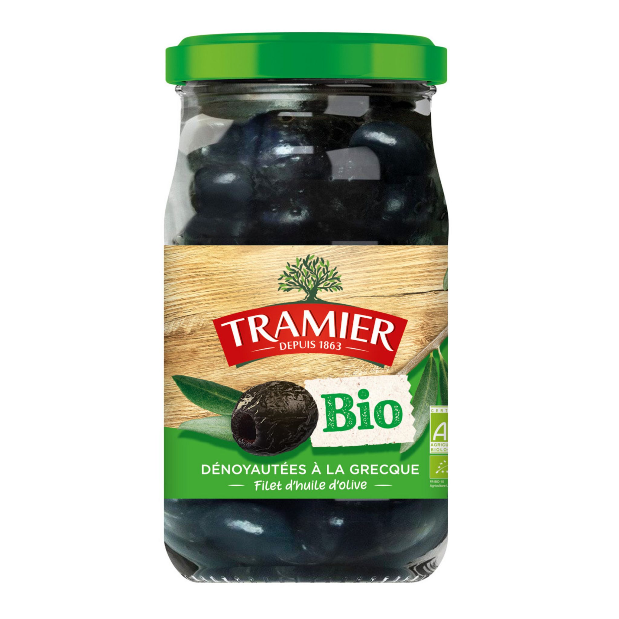 TRAMIER Olives noires bio à la Grecque dénoyautées 150g pas cher ...
