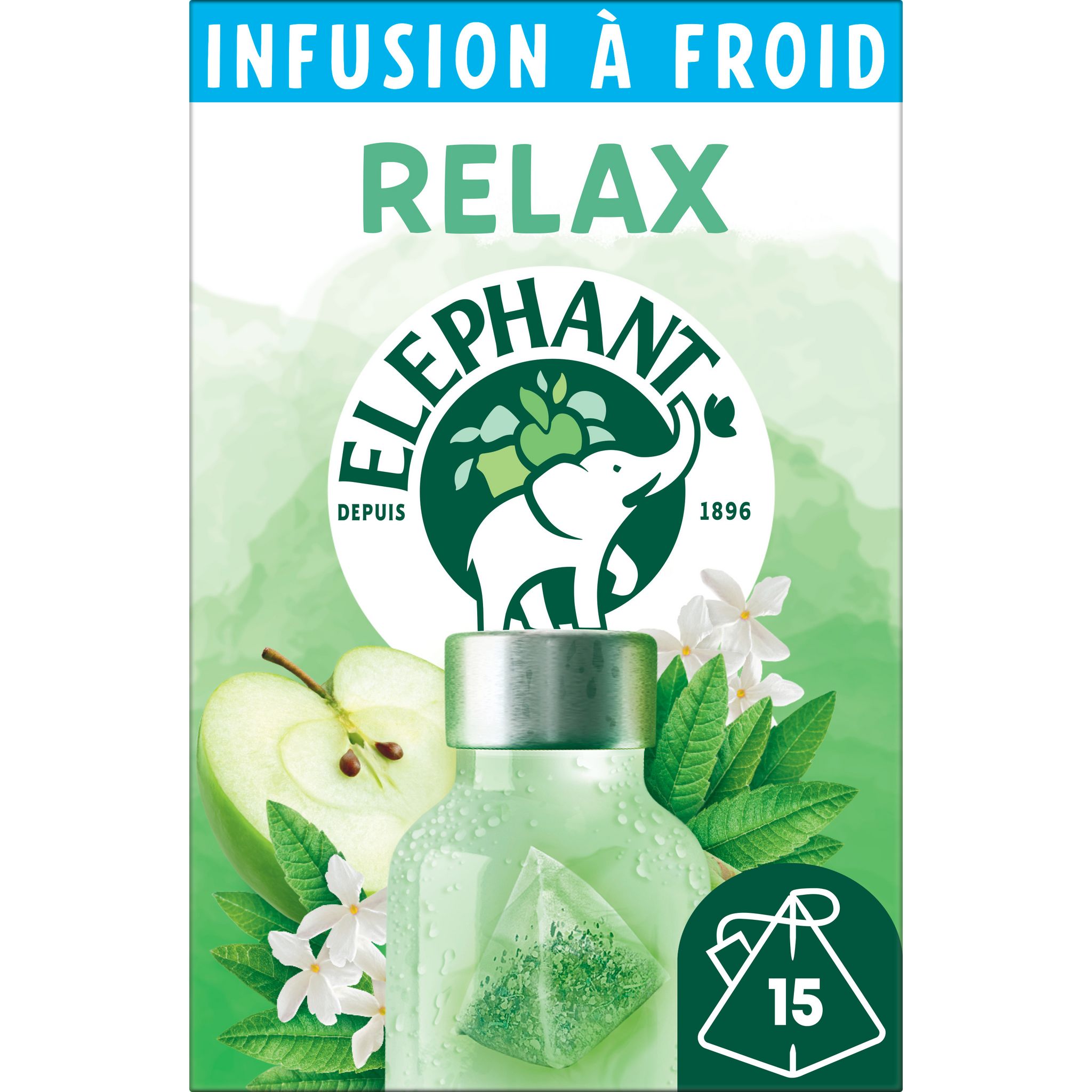 ELEPHANT Infusion froide Bien être Relax 15 sachets 34g pas cher ...