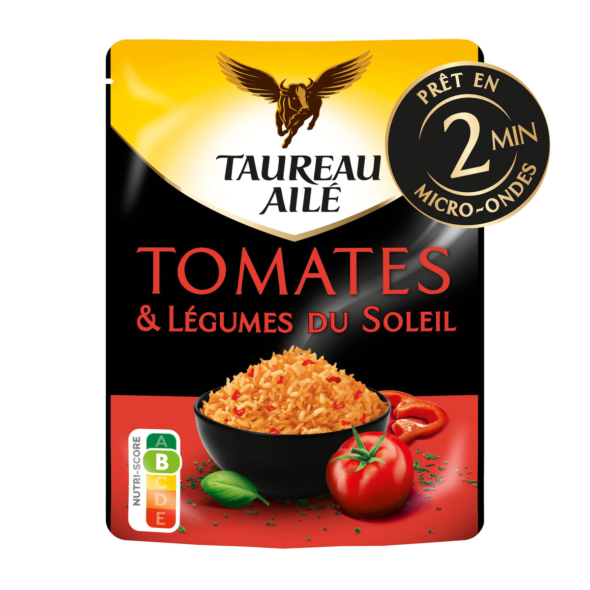 TAUREAU AILE Riz basmati tomates et légumes du soleil sachet express 1 ...