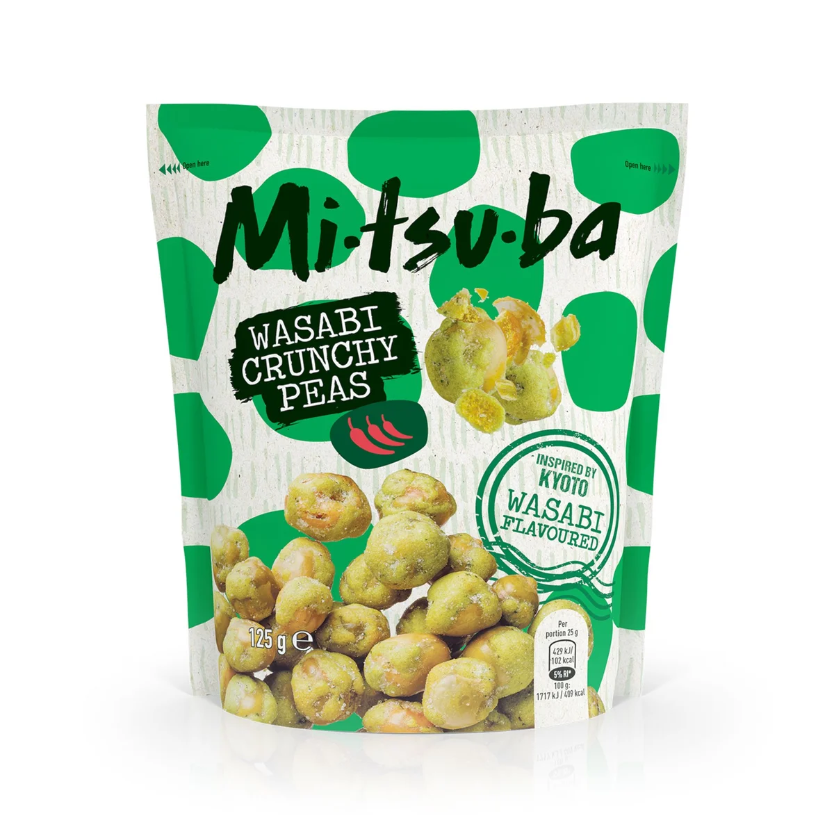 MI-TSU-BA Petits pois enrobés épicés au wasabi 6x125g pas cher - Auchan.fr