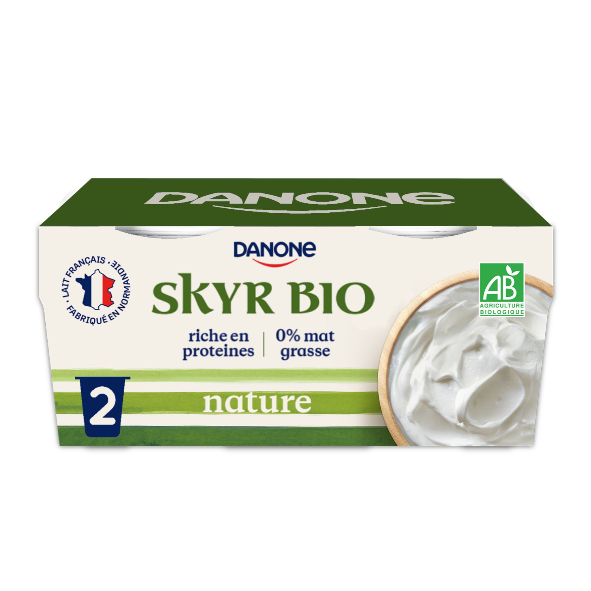 DANONE Skyr bio nature 2x140g pas cher - Auchan.fr