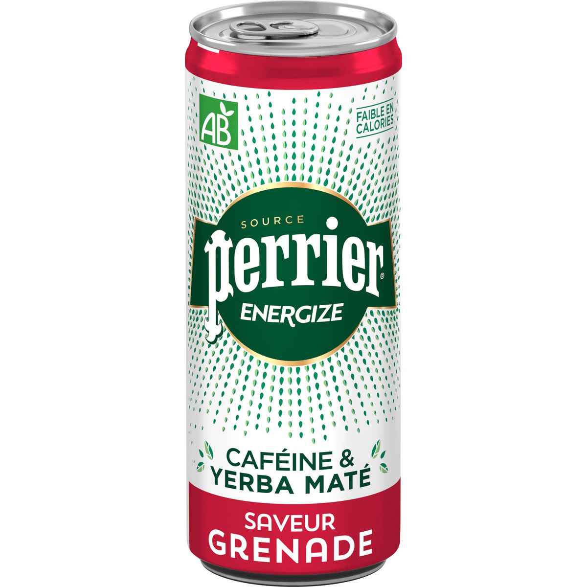 PERRIER Energize Eau gazeuse caféine & yerba maté saveur grenade 33cl ...