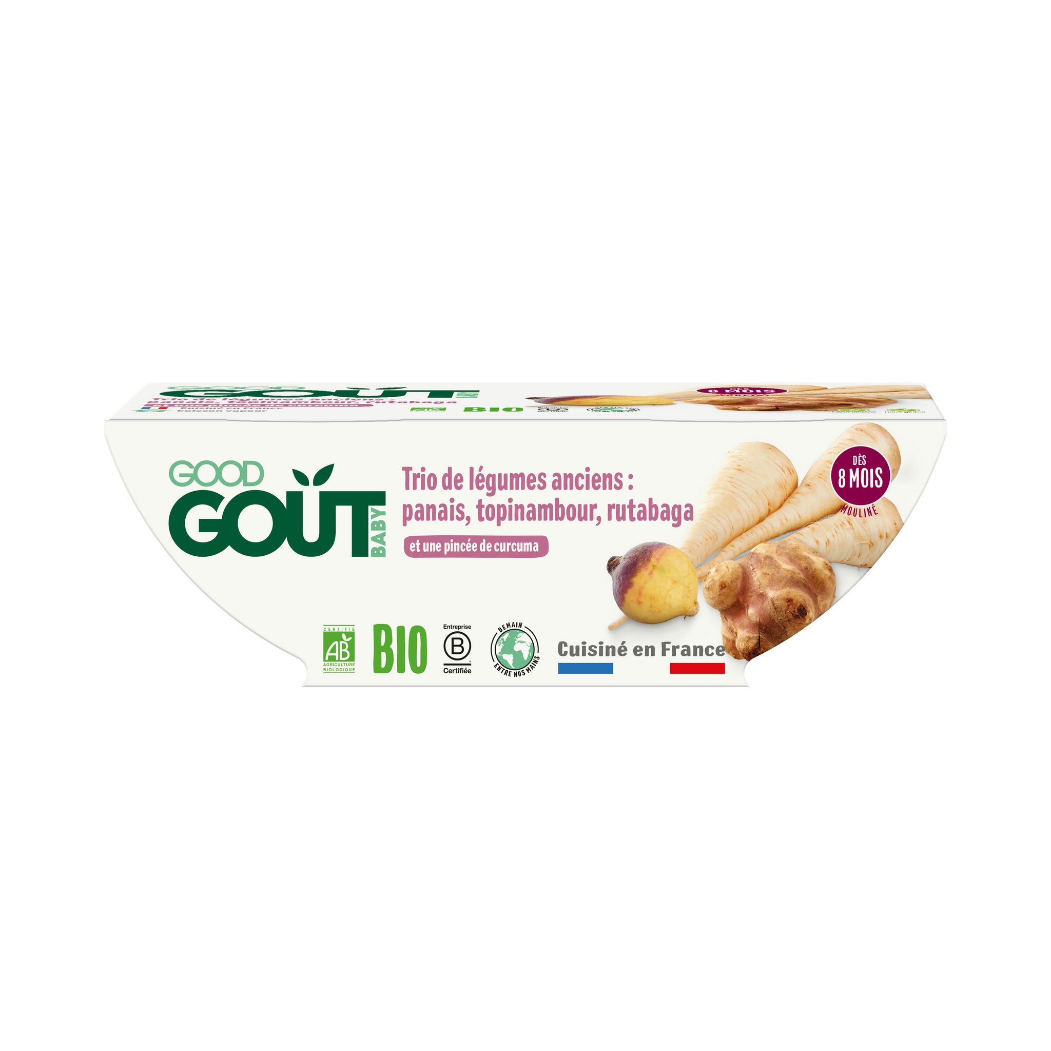 GOOD GOUT Baby bols trio de légumes anciens pincée de curcuma bio dès 8 ...