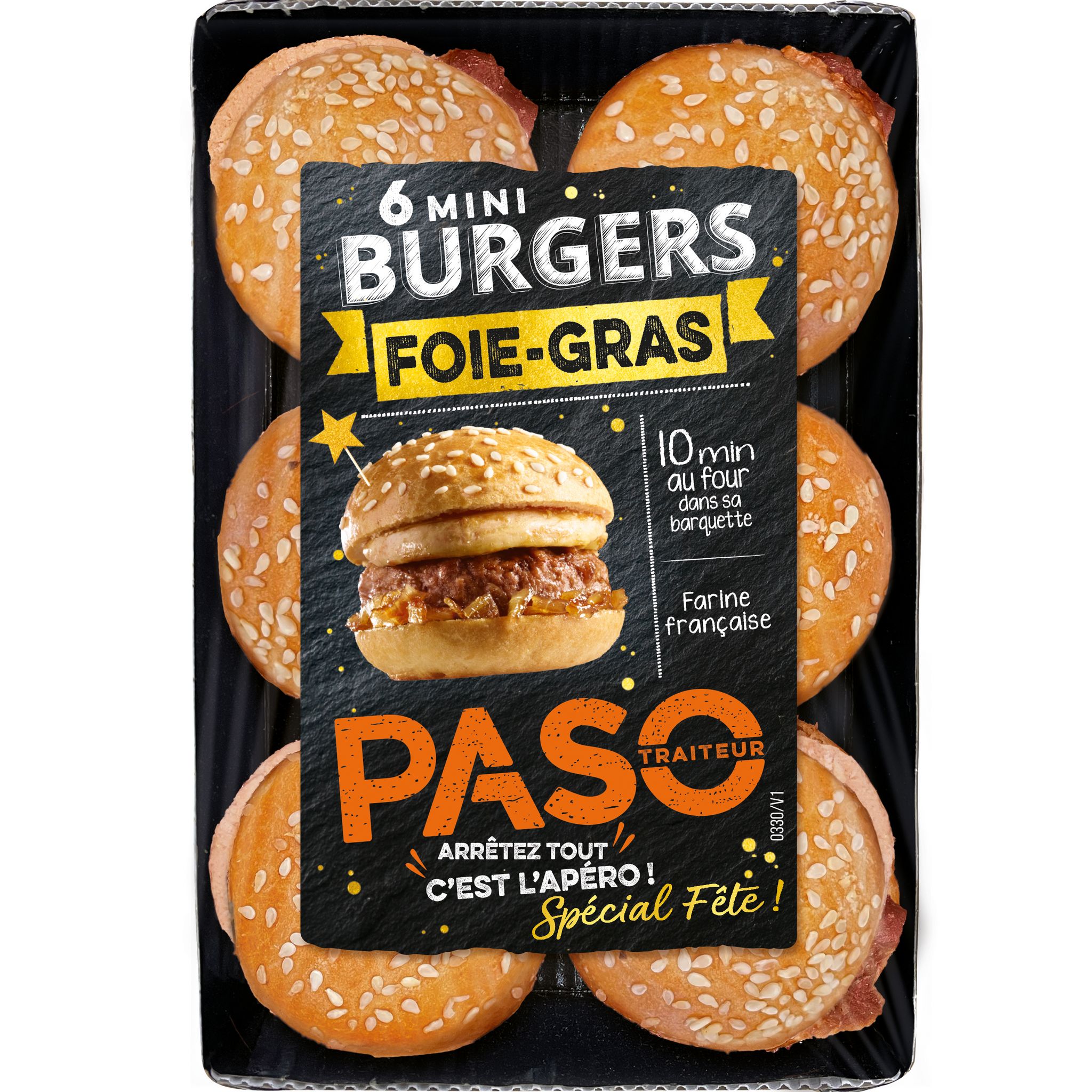 PASO Mini Rossini burgers au foie gras 6 pièces 210g pas cher - Auchan.fr