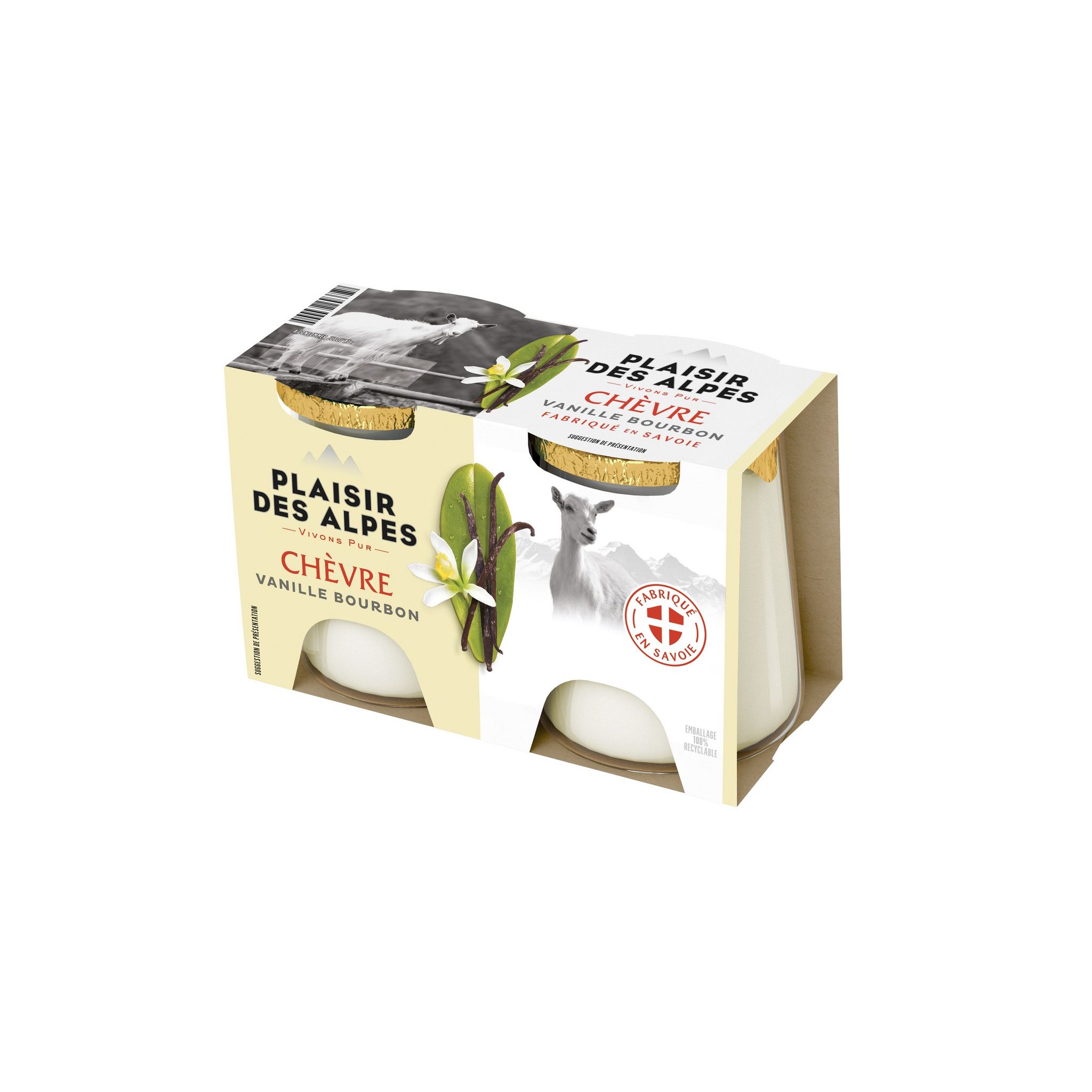 SAVOIE YAOURT Yaourt au lait de chèvre à la vanille 2x120g pas cher ...