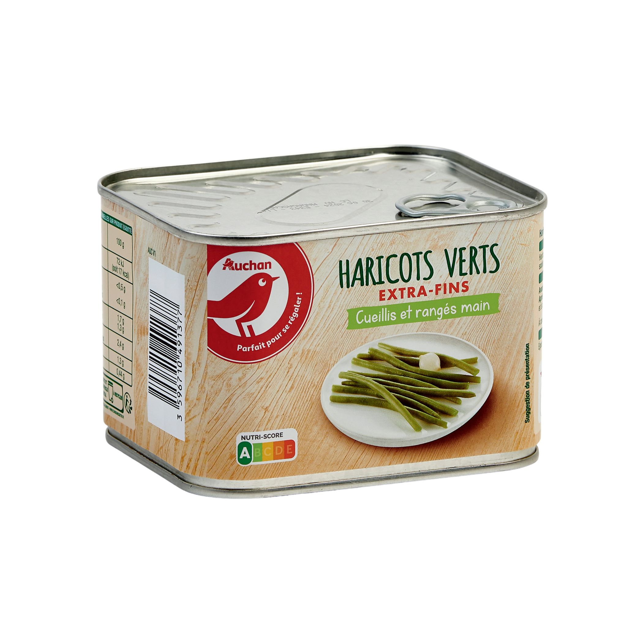 AUCHAN Haricots verts extra fins 390g pas cher - Auchan.fr