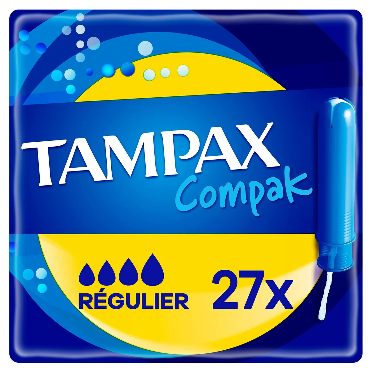 TAMPAX Compak tampon avec applicateur regular 2x27 tampons pas cher ...