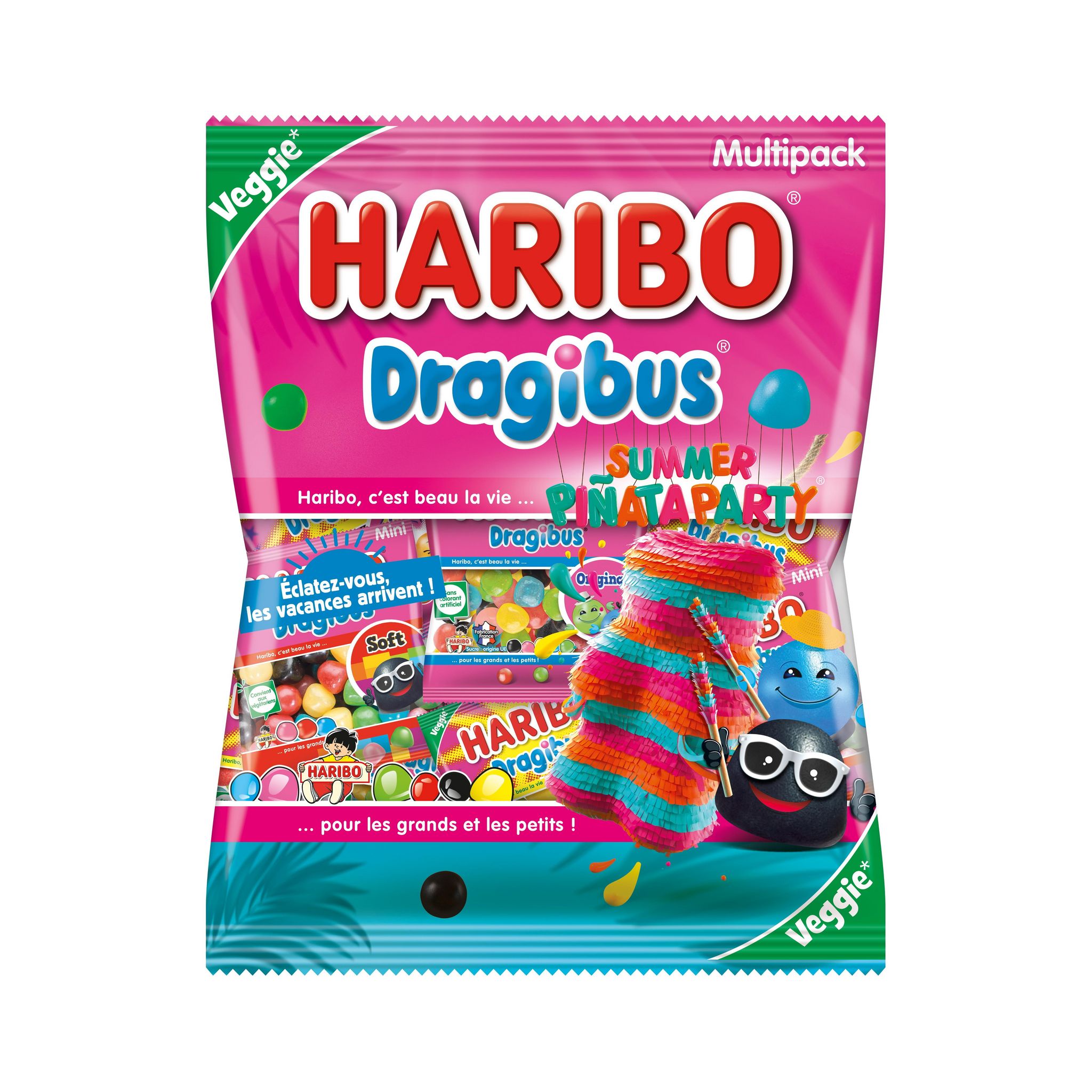 HARIBO Bonbons Dragibus summer pinata 800g pas cher - Auchan.fr