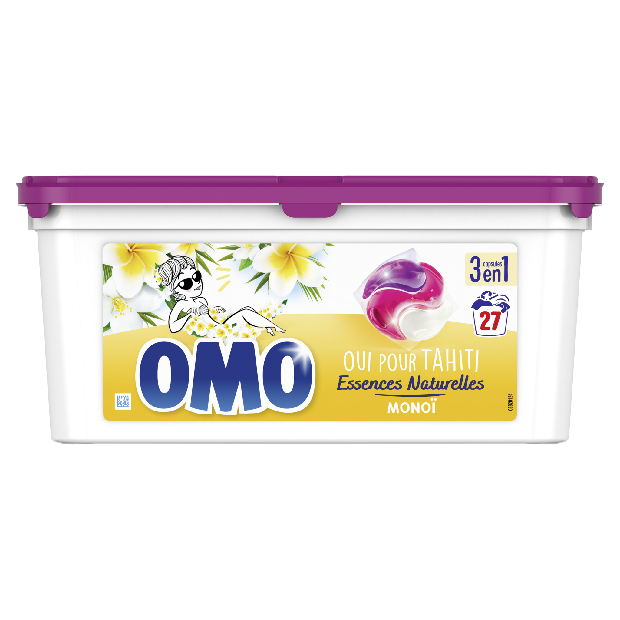 OMO Capsules de lessive 3 en 1 monoï 27 capsules pas cher - Auchan.fr