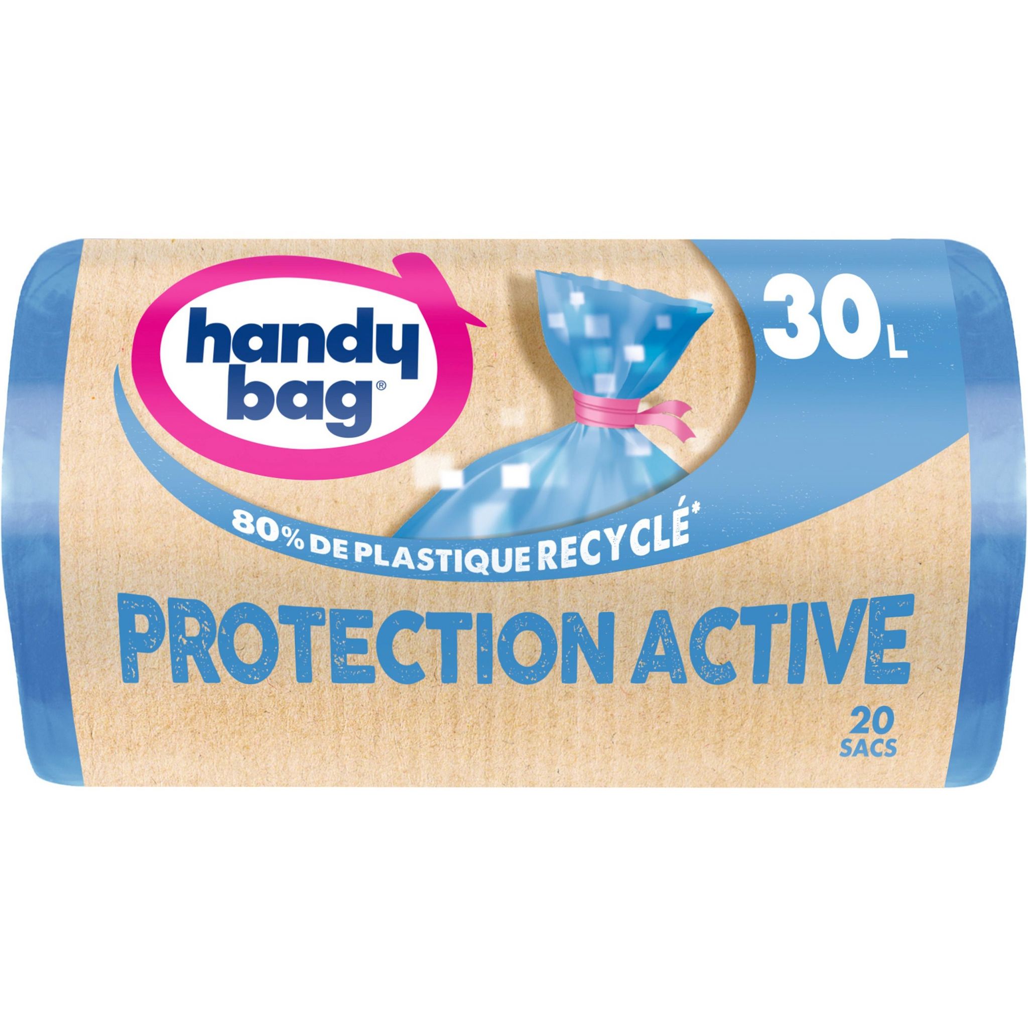 HANDY BAG Sacs poubelle à liens 30l 20 sacs pas cher - Auchan.fr