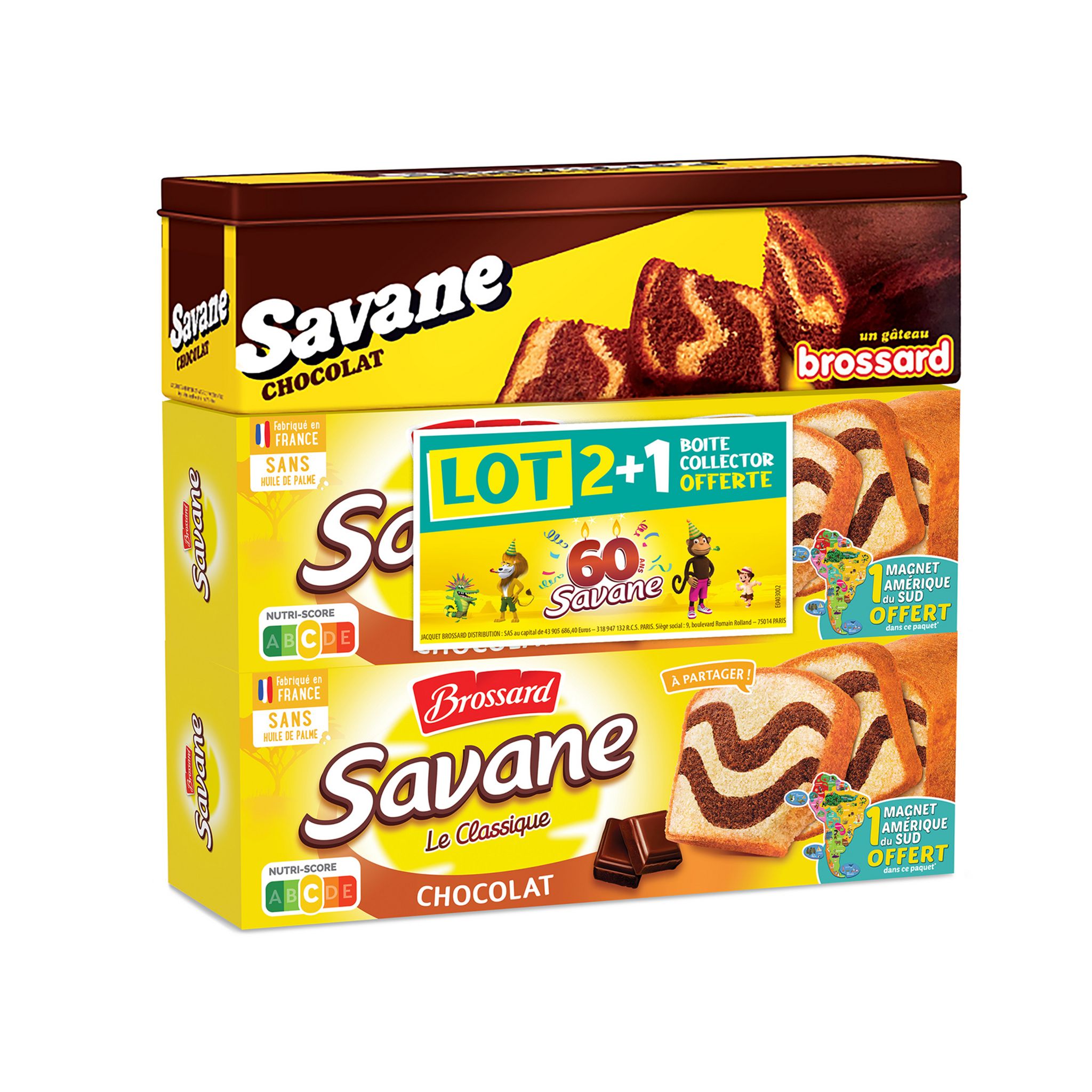 BROSSARD Savane le classique gâteaux marbré au chocolat avec sa boite ...