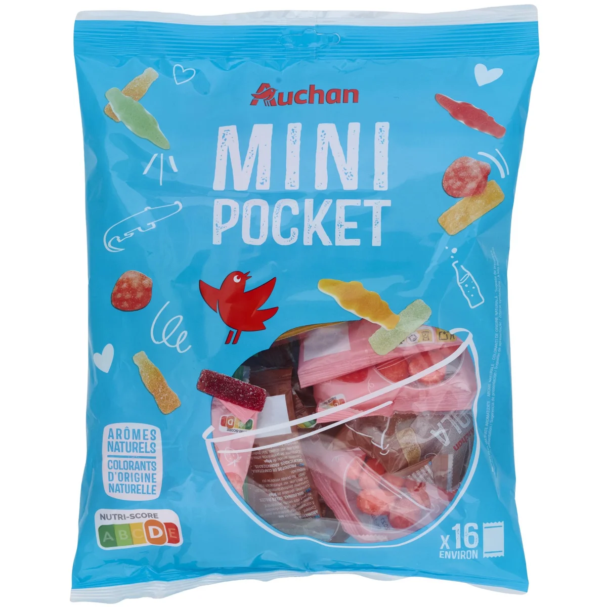 AUCHAN Mini Pocket assortiment de bonbons 400g pas cher - Auchan.fr