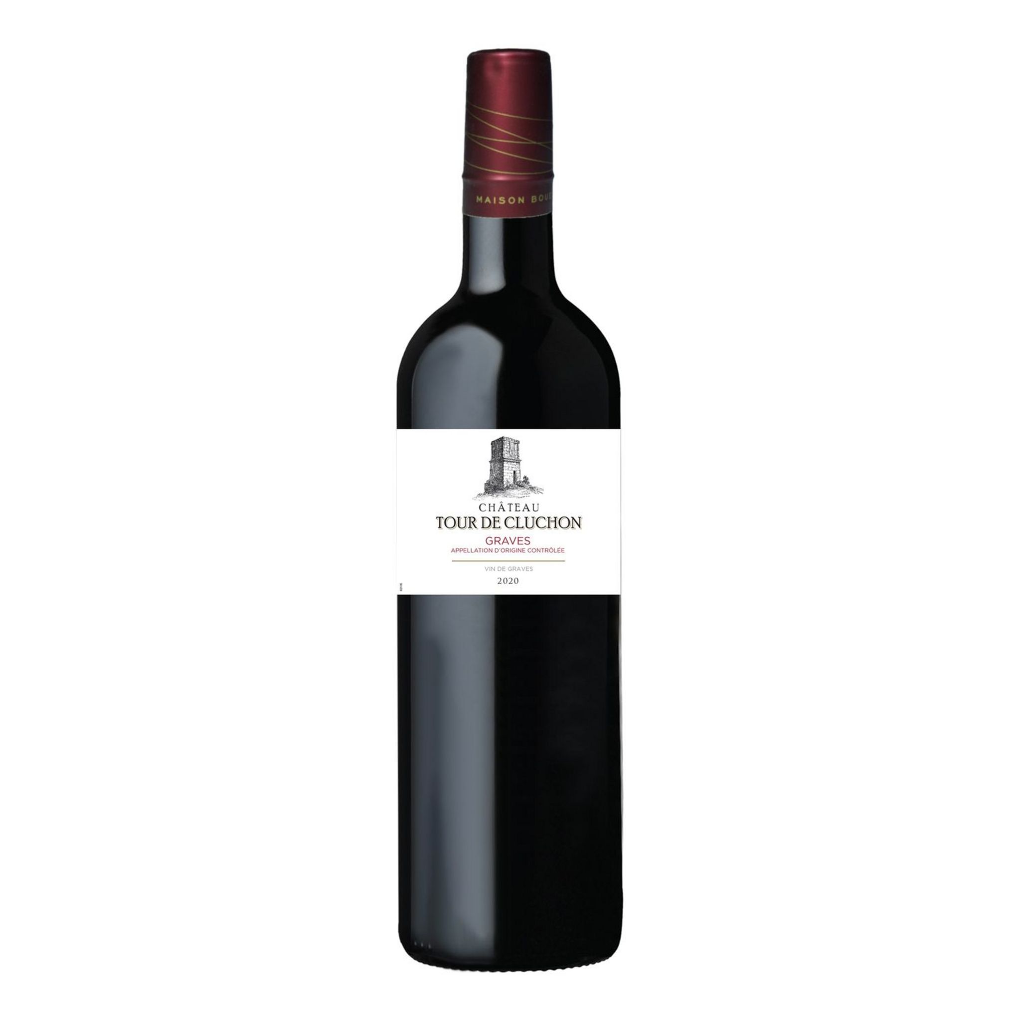 Vin rouge AOP Graves Château Tour de Cluchon 2020 75cl pas cher - Auchan.fr