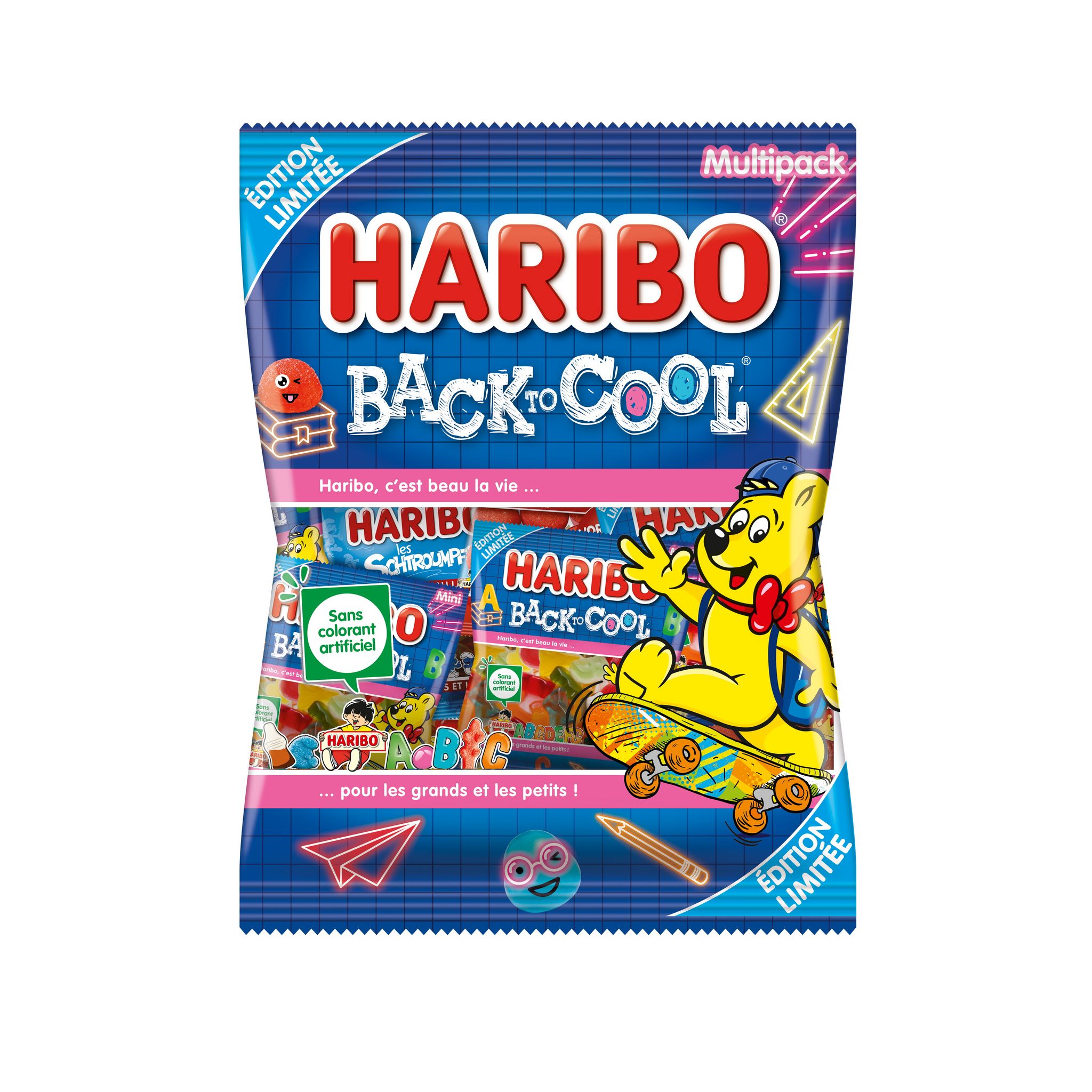 HARIBO Back To Cool Assortiment de bonbons sachets 800g pas cher ...