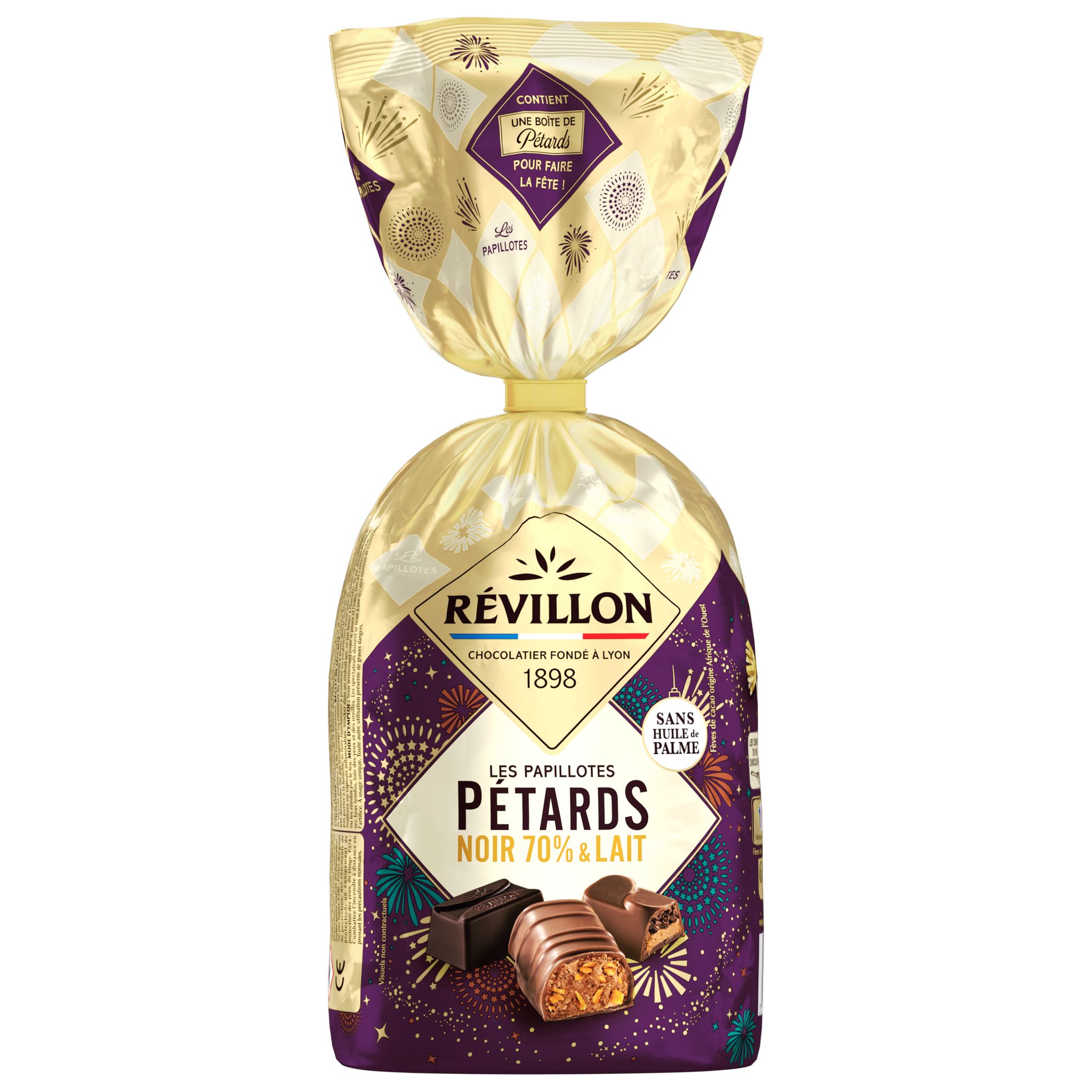 REVILLON CHOCOLATIER Les Papillotes pétards au chocolat noir 70% et ...