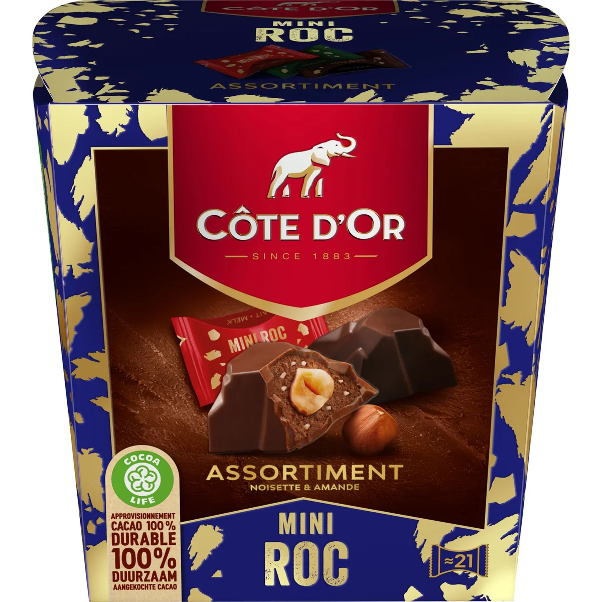 COTE D'OR Mini roc assortiment de chocolats noisette et amande 195g pas ...