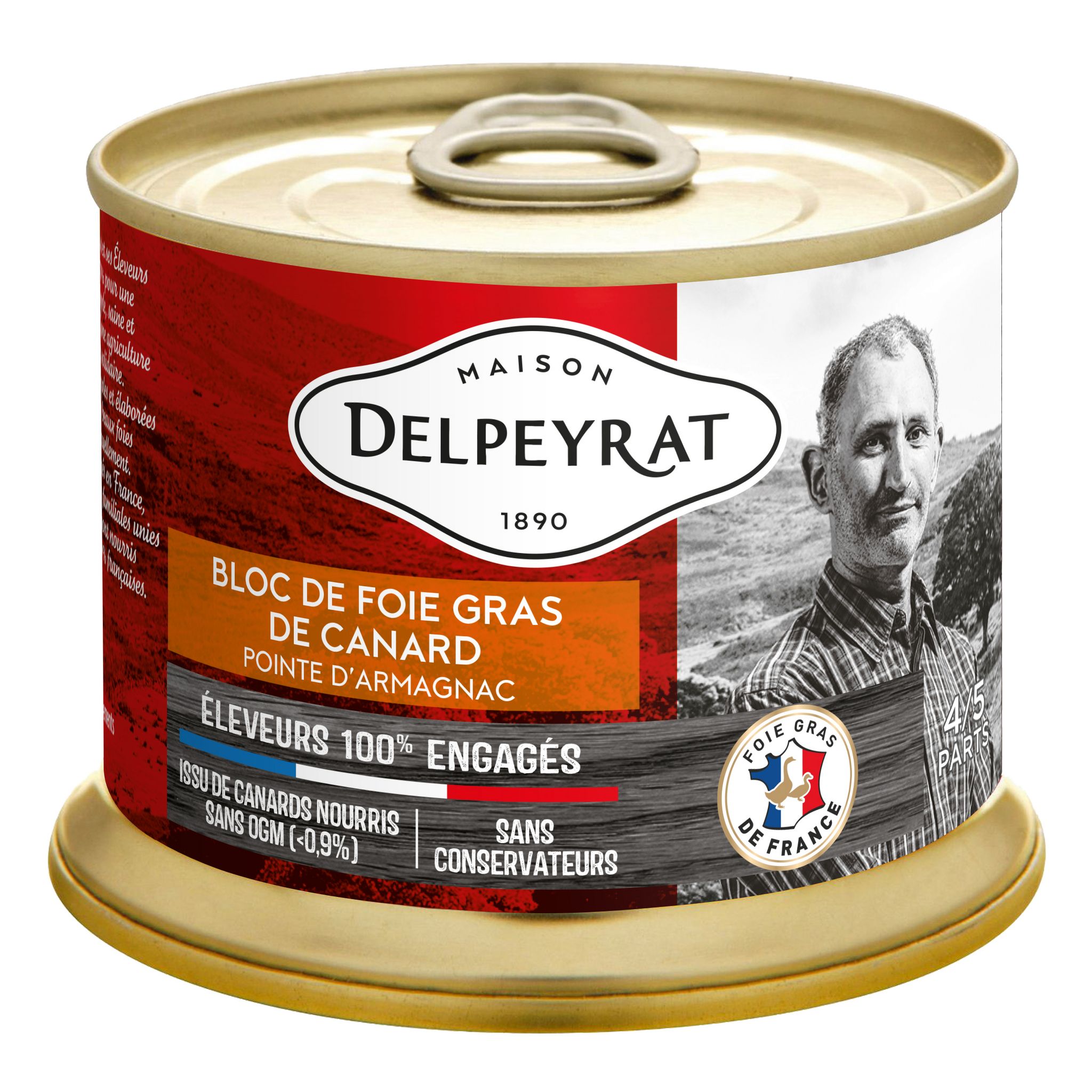 DELPEYRAT Bloc de foie gras de canard du sud-ouest à l'armagnac 160g ...