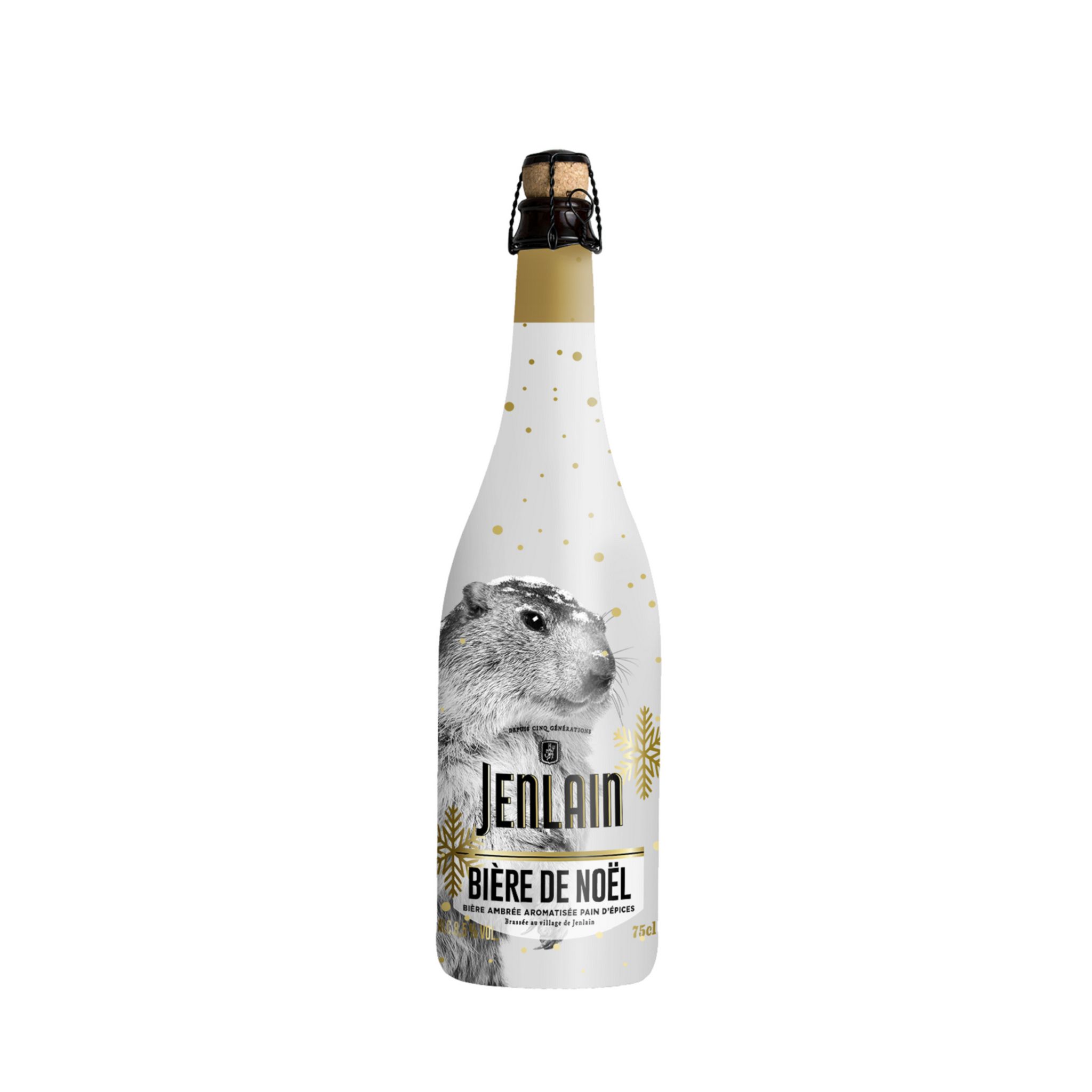 JENLAIN Bière de Noël ambrée 8.5% 75cl pas cher - Auchan.fr