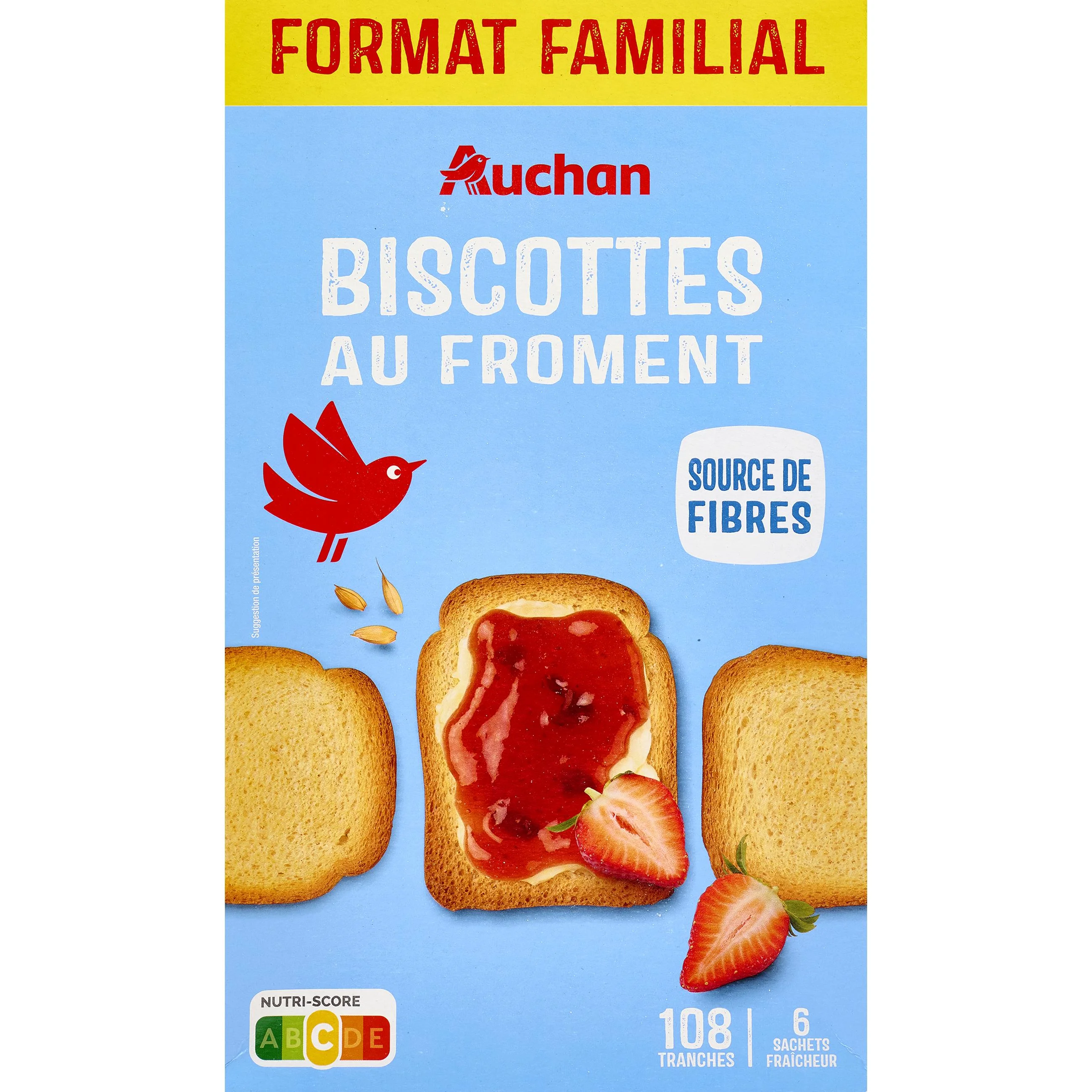 CRACOTTE Biscottes fourrées au chocolat 200g pas cher - Auchan.fr