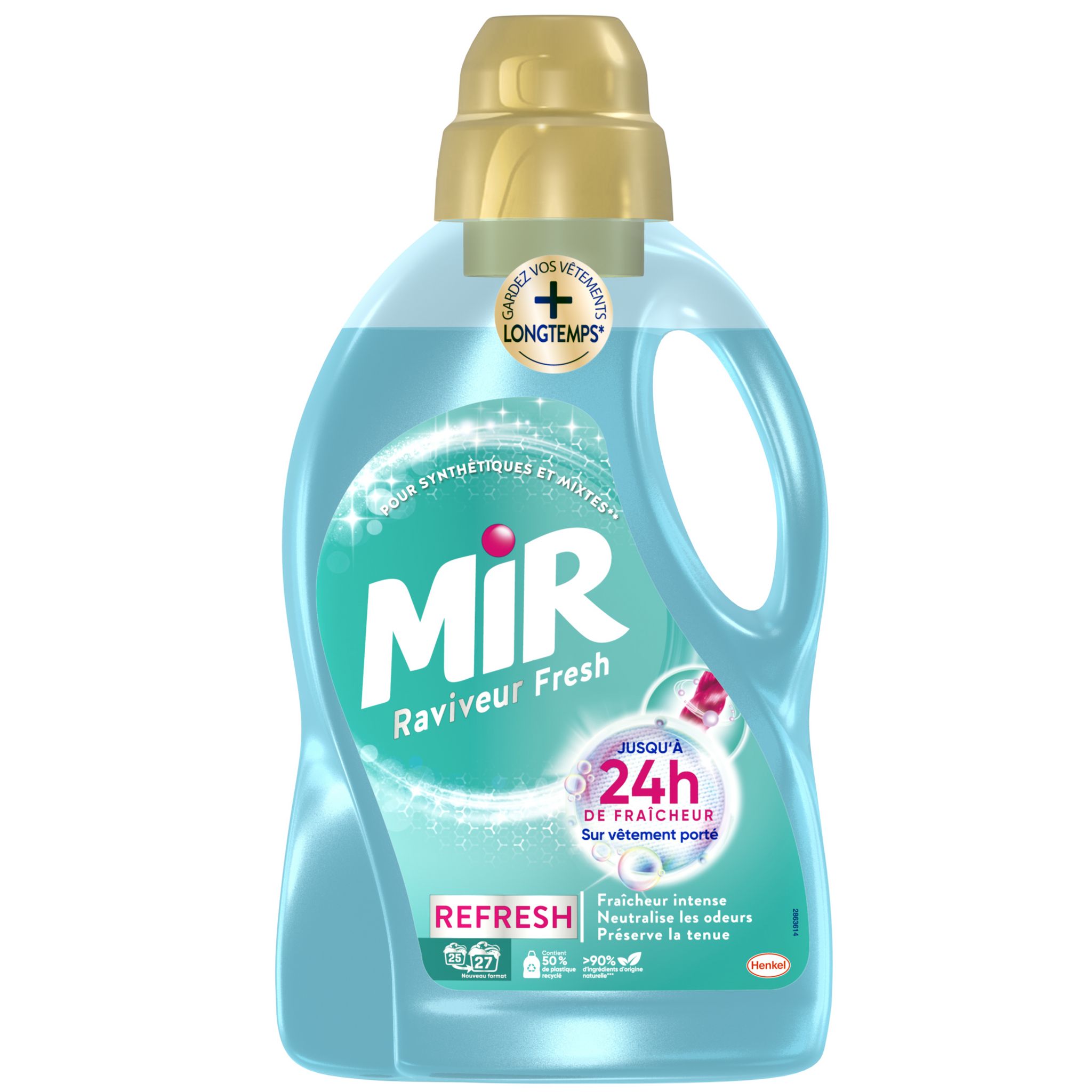 MIR Lessive liquide raviveur fraicheur 24h 27 lavages 1.485l pas cher ...