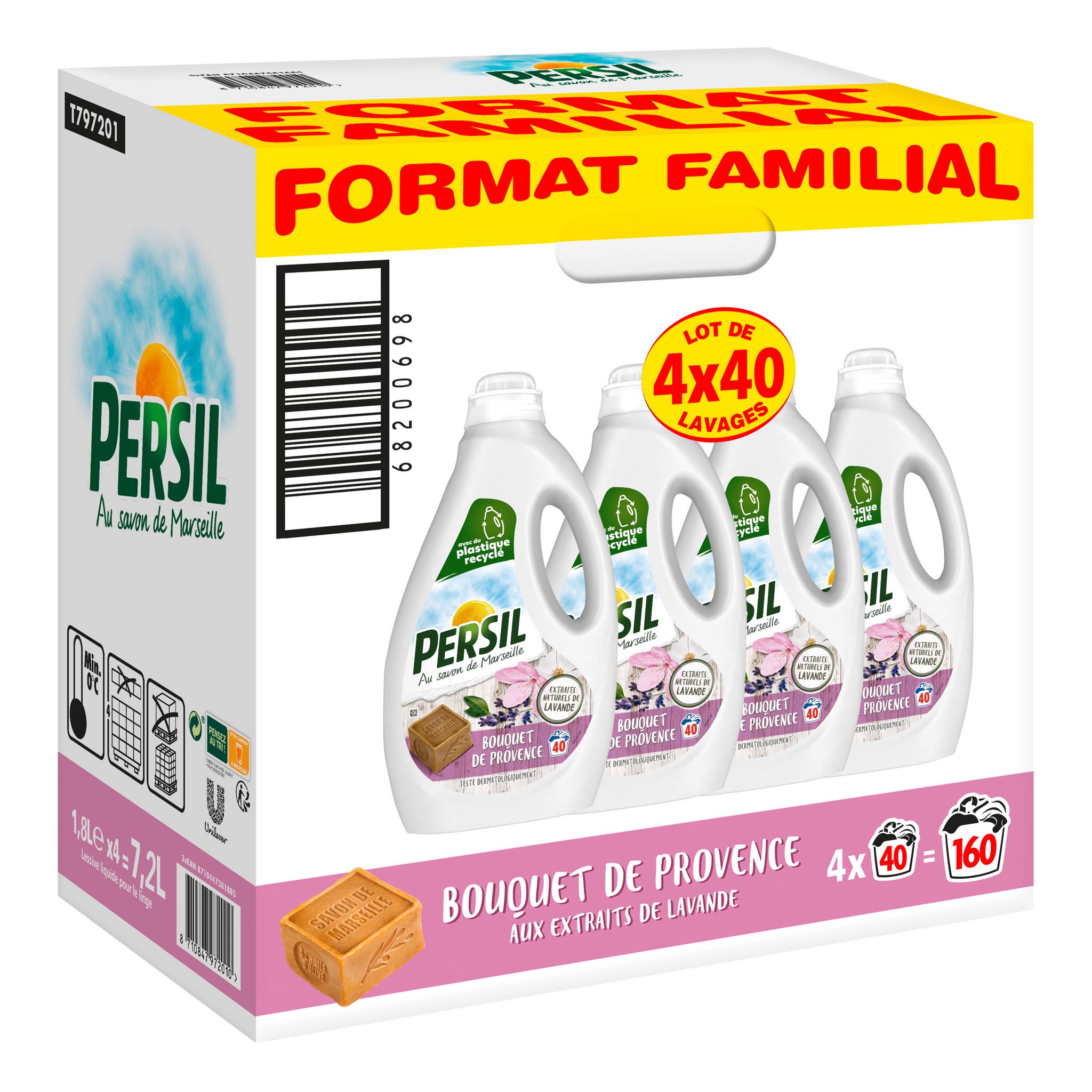 PERSIL Lessive liquide bouquet de Provence aux extraits de lavande 160 ...