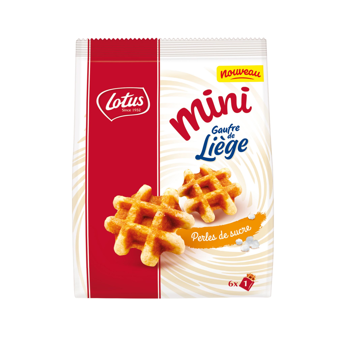 LOTUS Mini gaufre de Liège perles de sucre en sachet individuel 6 ...