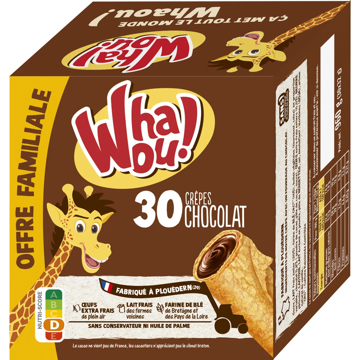 WHAOU Crêpes au chocolat 30 pièces 960g pas cher - Auchan.fr