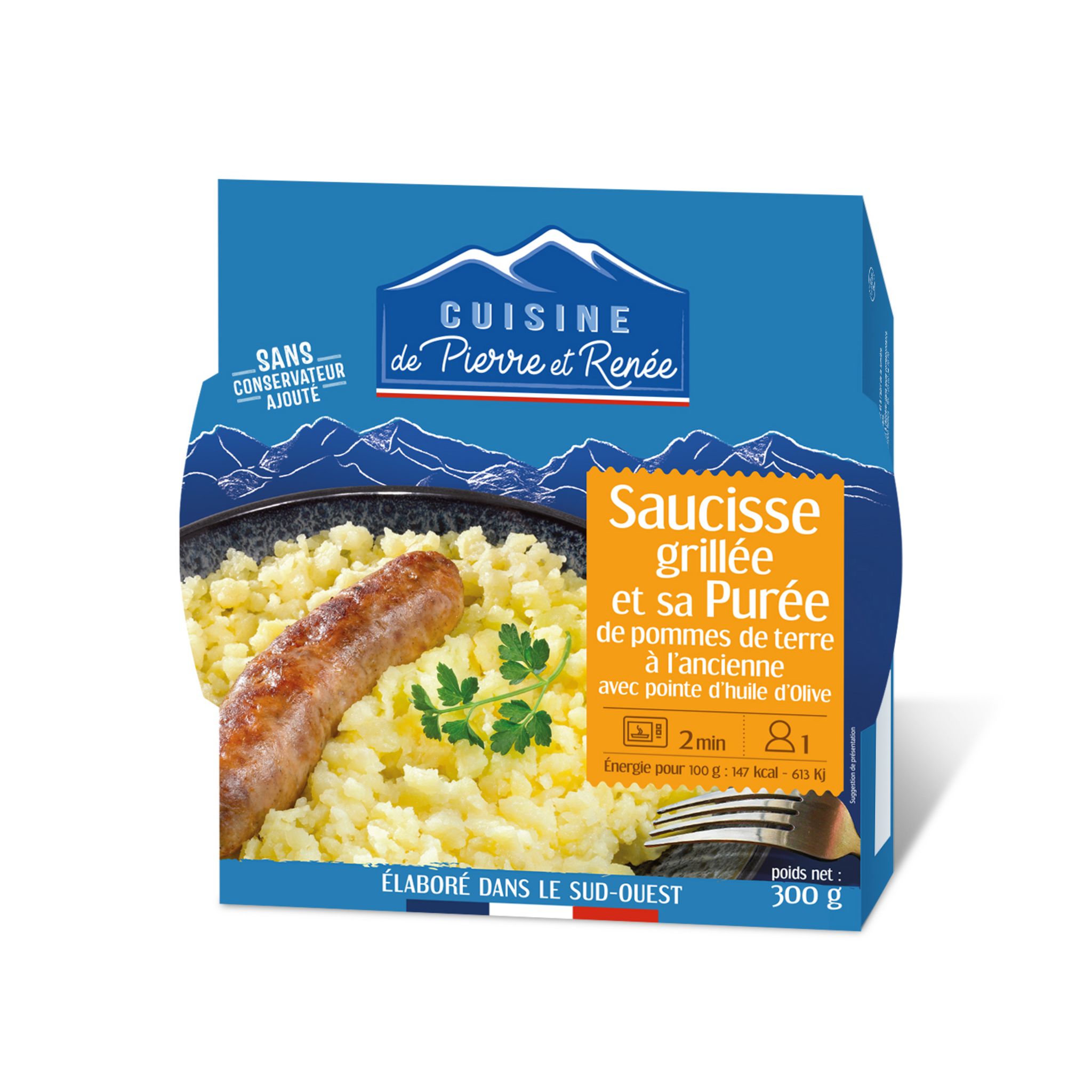 CUISINE DE PIERRE ET RENÉE Saucisse grillée et purée de pomme de terre ...