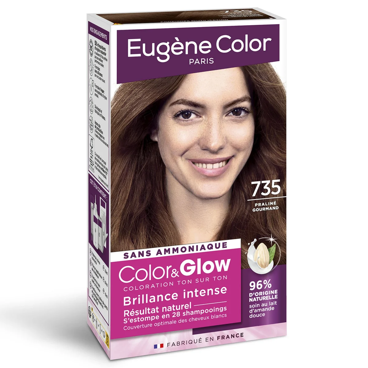 EUGENE COLOR Color & Glow Coloration ton sur ton 735 praliné gourmand 1 ...