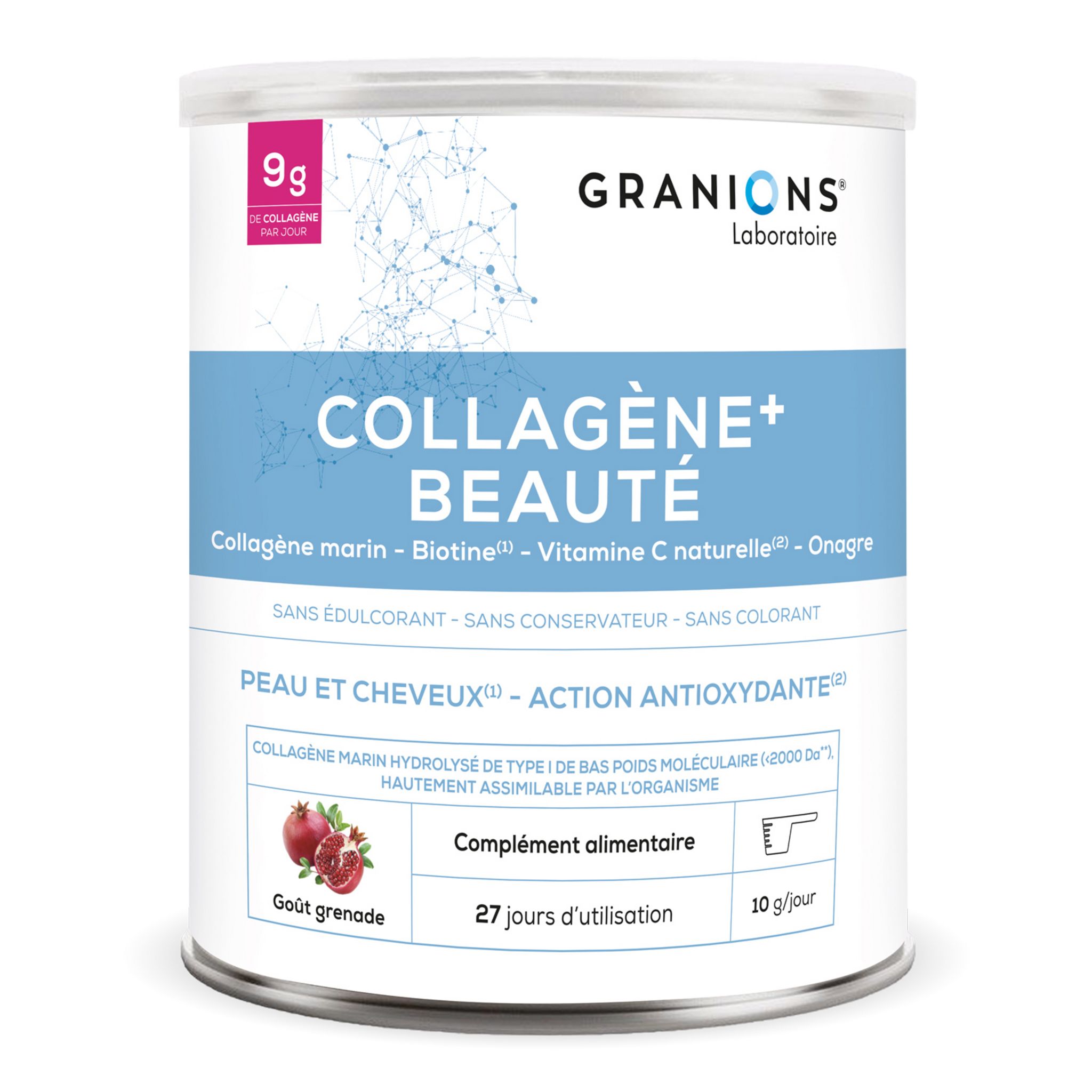 GRANIONS Complément alimentaire collagène beauté peaux et cheveux 275g ...