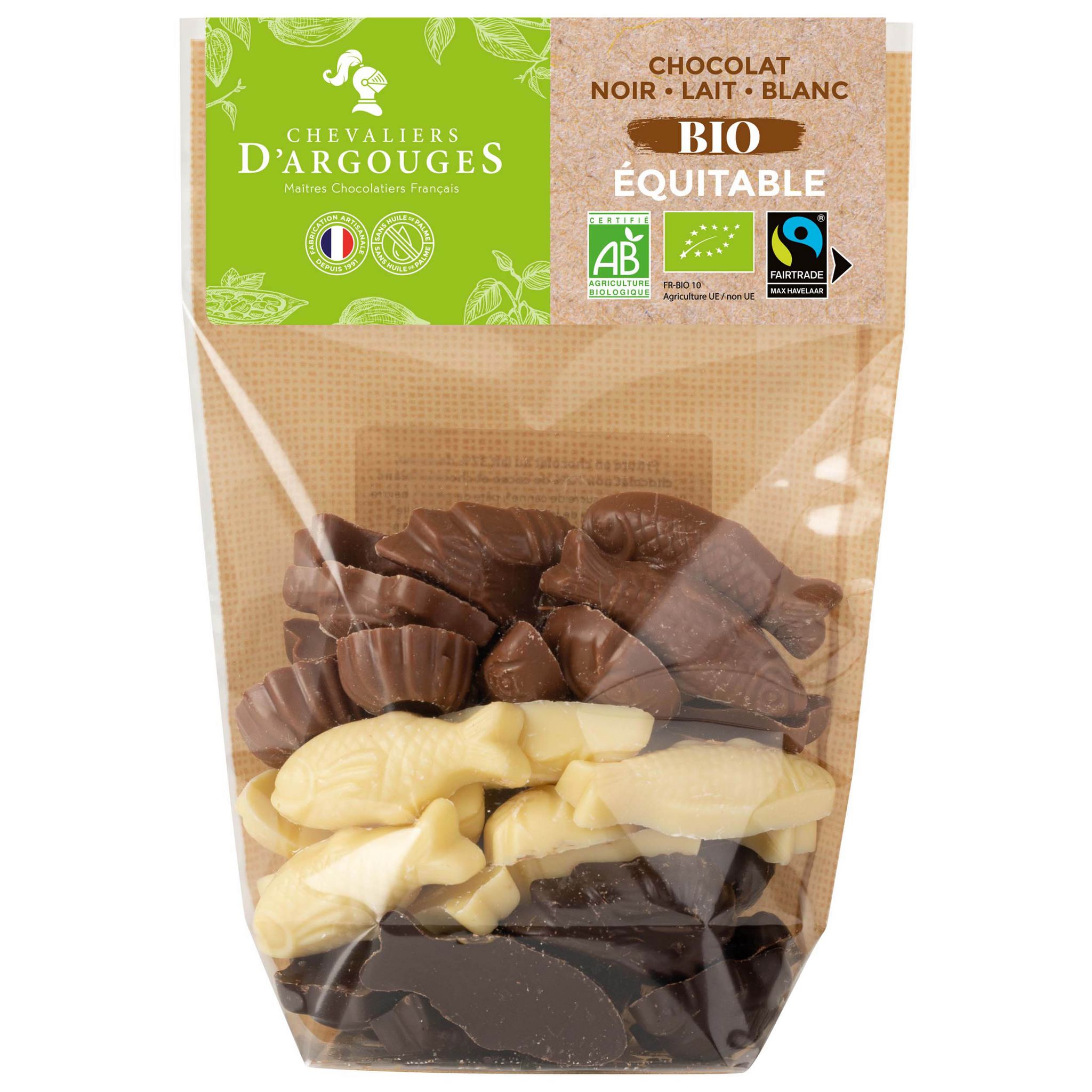 CHEVALIERS D'ARGOUGES Assortiment de fritures chocolats bio équitable 190g pas cher - Auchan.fr