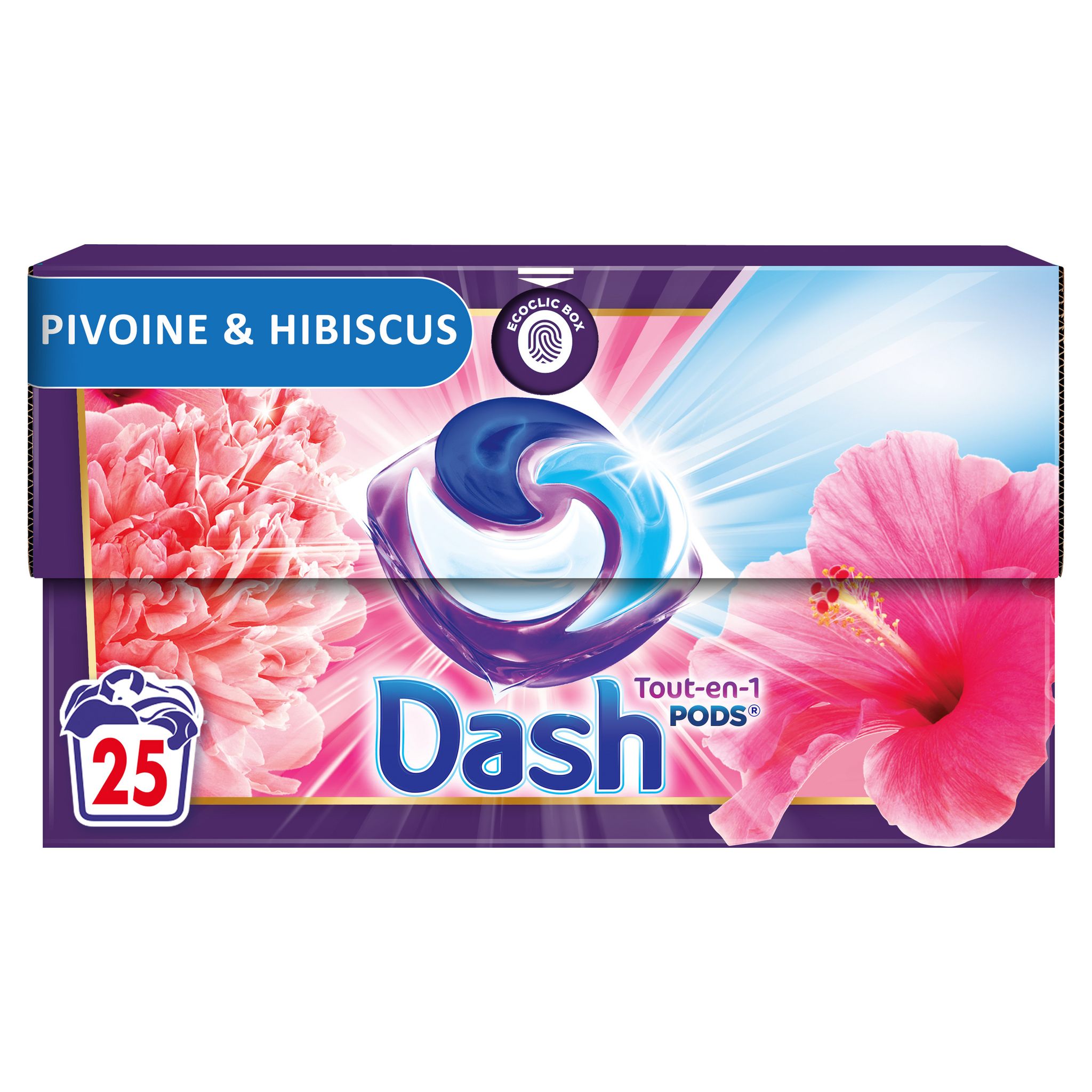 DASH Pods Sélection florale lessive capsules tout en 1 fraîcheur ...