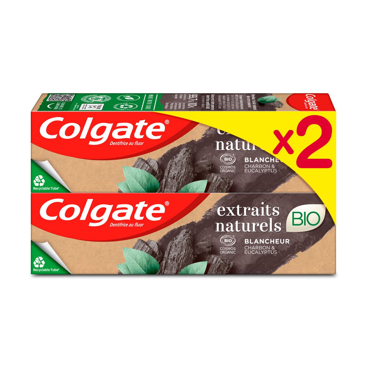 COLGATE Dentifrice aux extraits naturels blancheur charbon & eucalyptus ...
