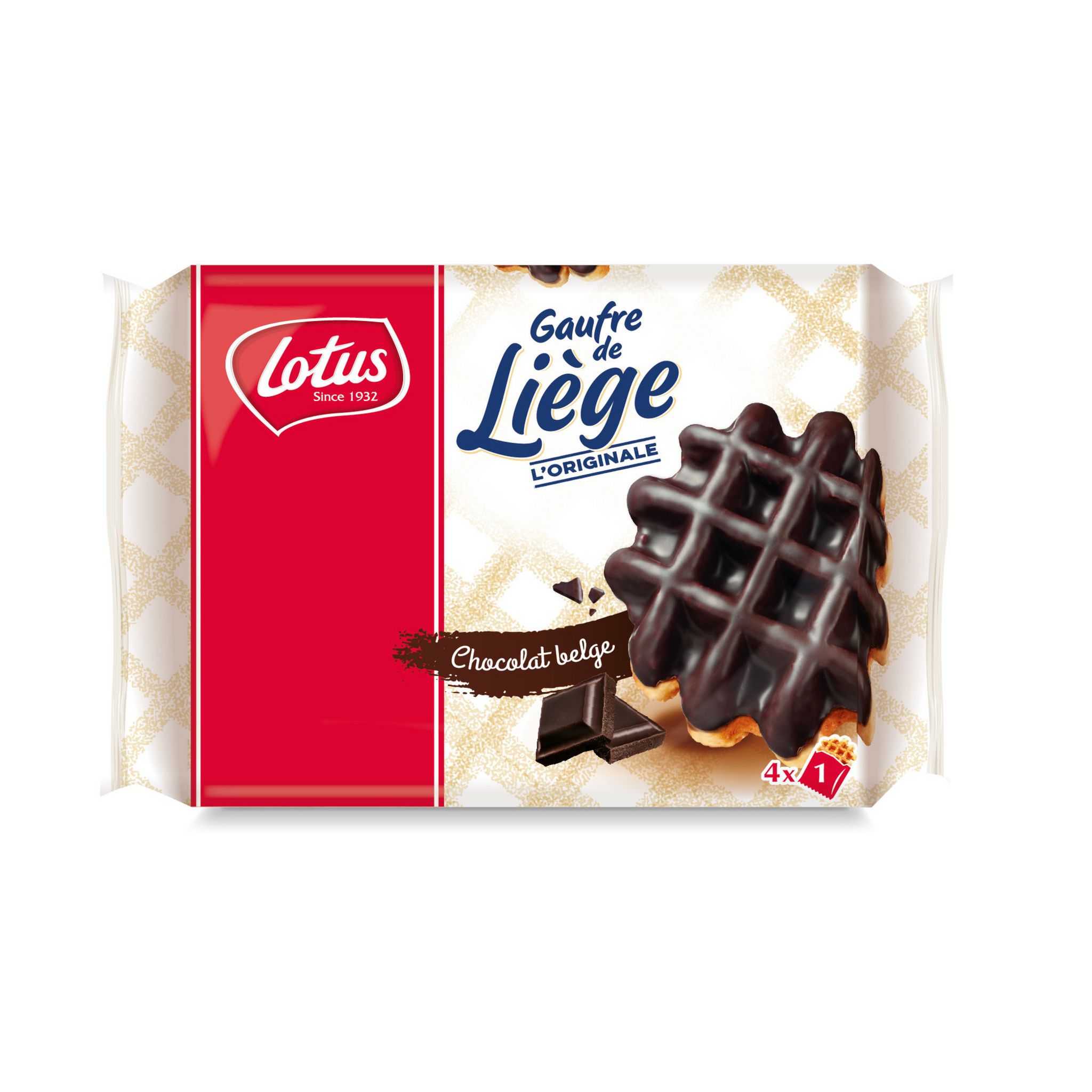 LOTUS Gaufres de Liège aux chocolat belge sachets individuels 4 gaufres ...