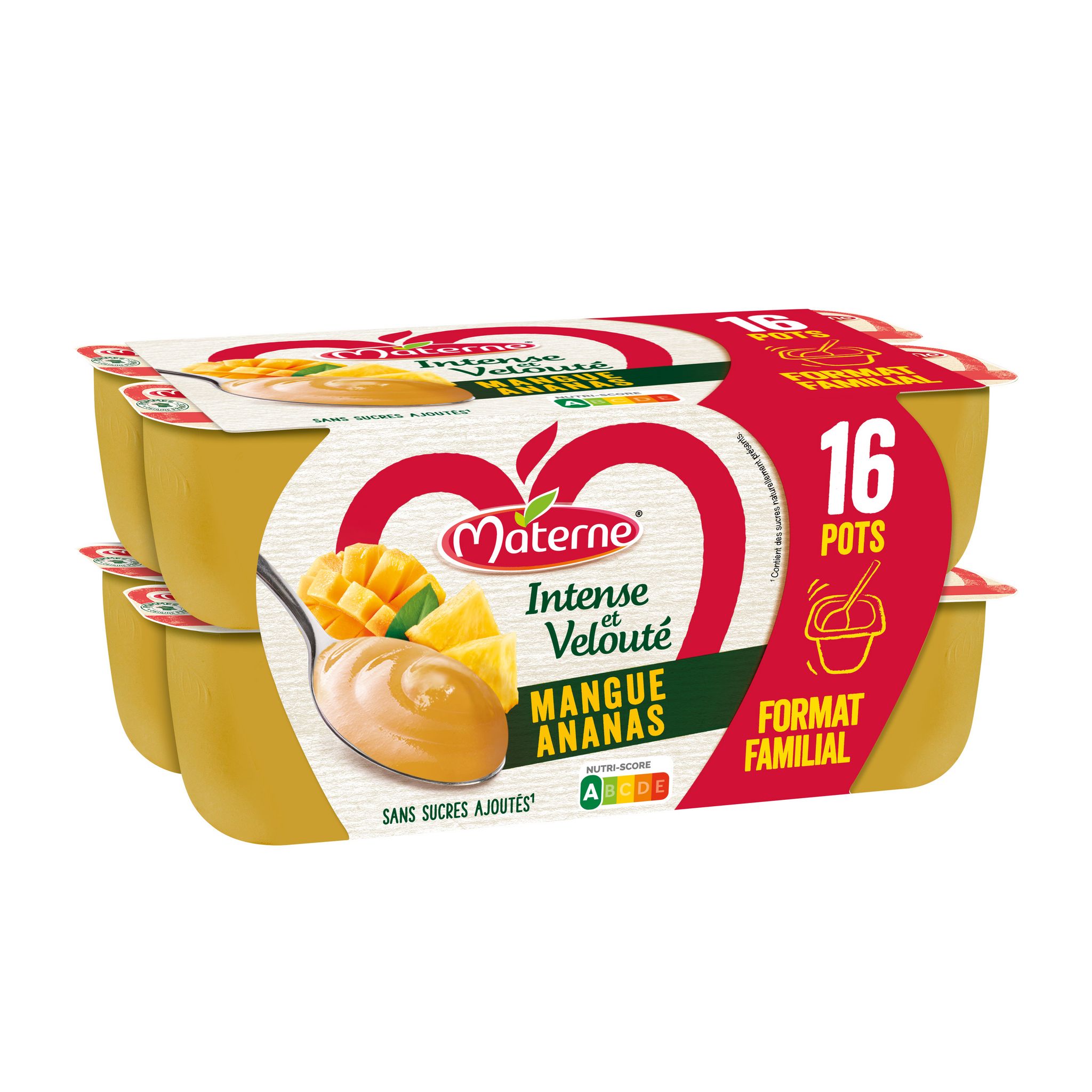 MATERNE Intense et velouté coupelles mangue ananas sans sucres ajoutés ...