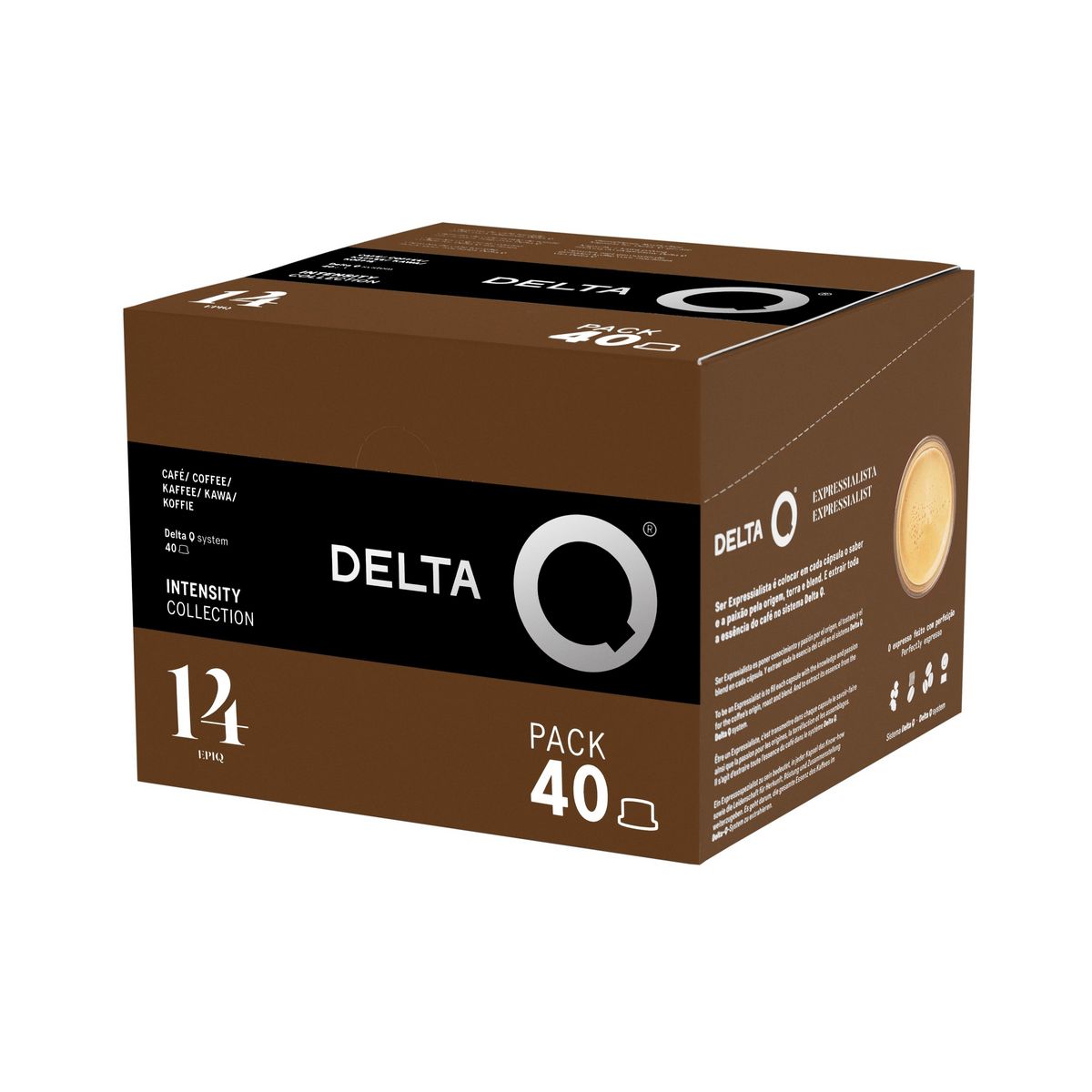 DELTA Q Café en capsules Epiq intensité 14 40 capsules 220g pas cher ...