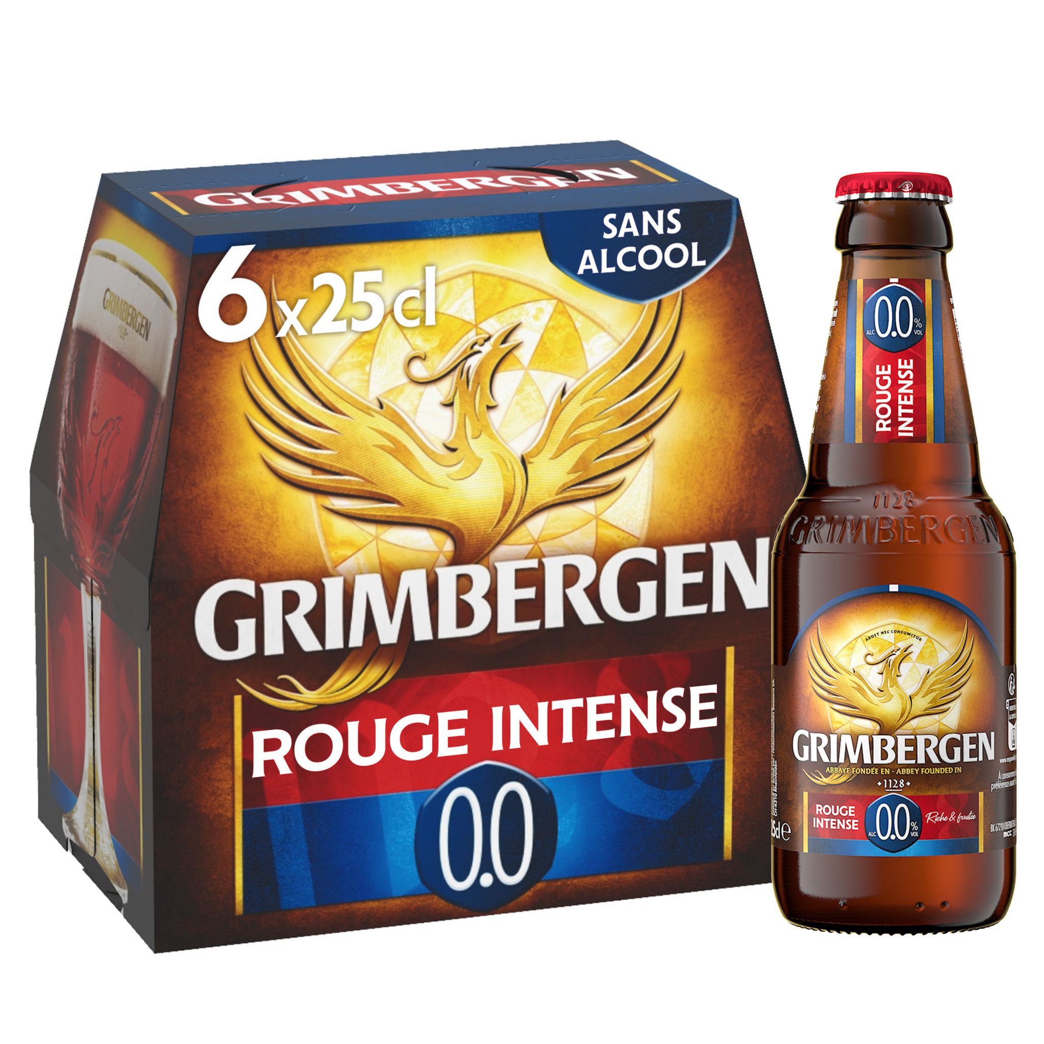 GRIMBERGEN Bière aromatisée fruits rouges intense 0.0% bouteille 6x25cl ...