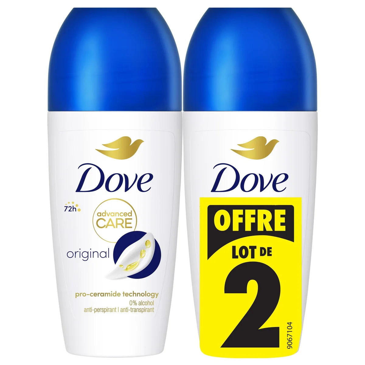 DOVE Déodorants billes anti-transpirant 48h original 2x50ml pas cher ...
