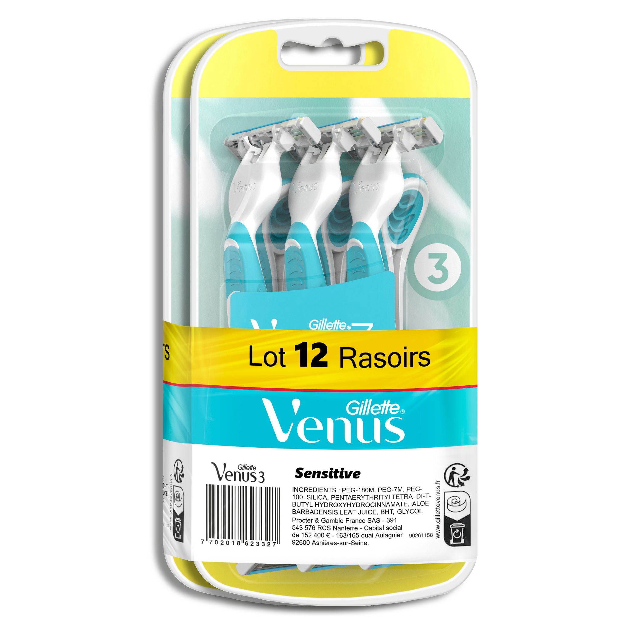 VENUS 3 Sensitive Rasoirs jetables 13 rasoirs pas cher - Auchan.fr