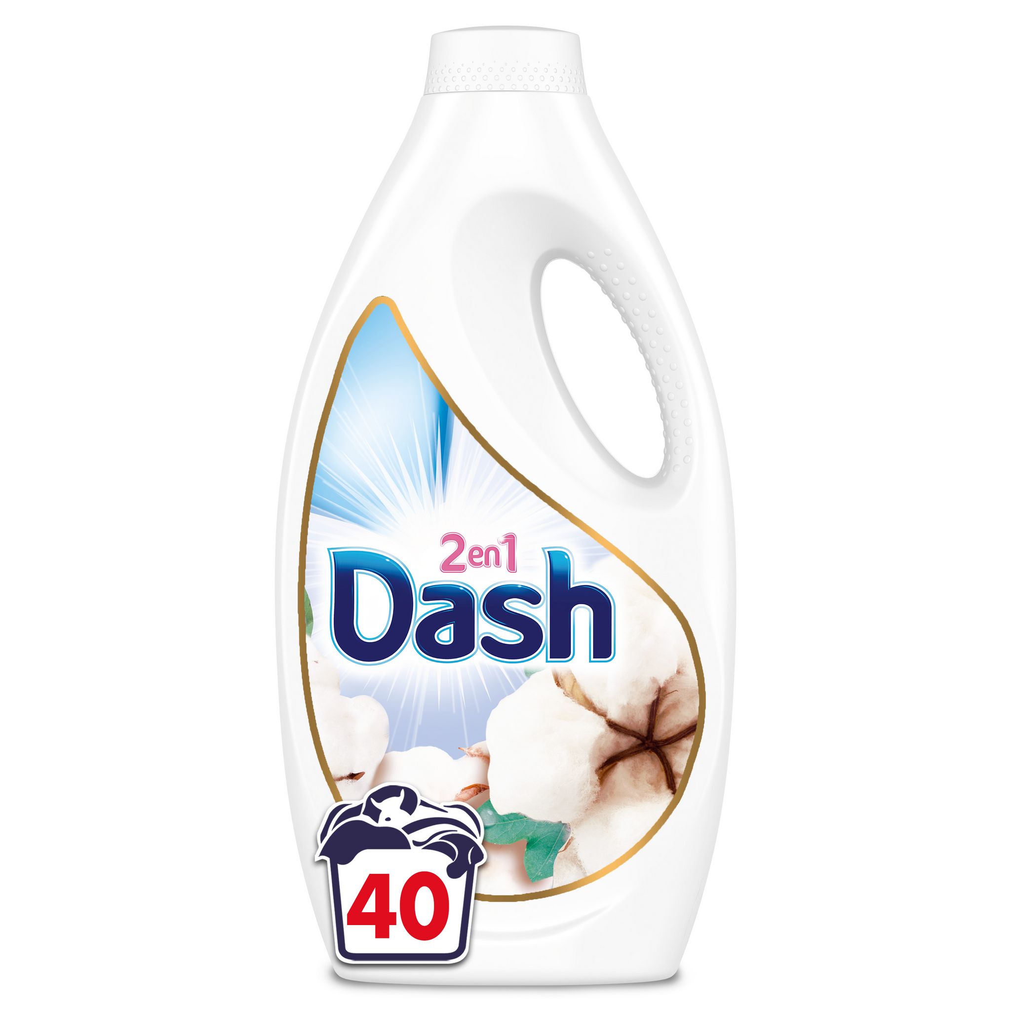 DASH Lessive liquide 2en1 coton 40 lavages 1,8l pas cher - Auchan.fr