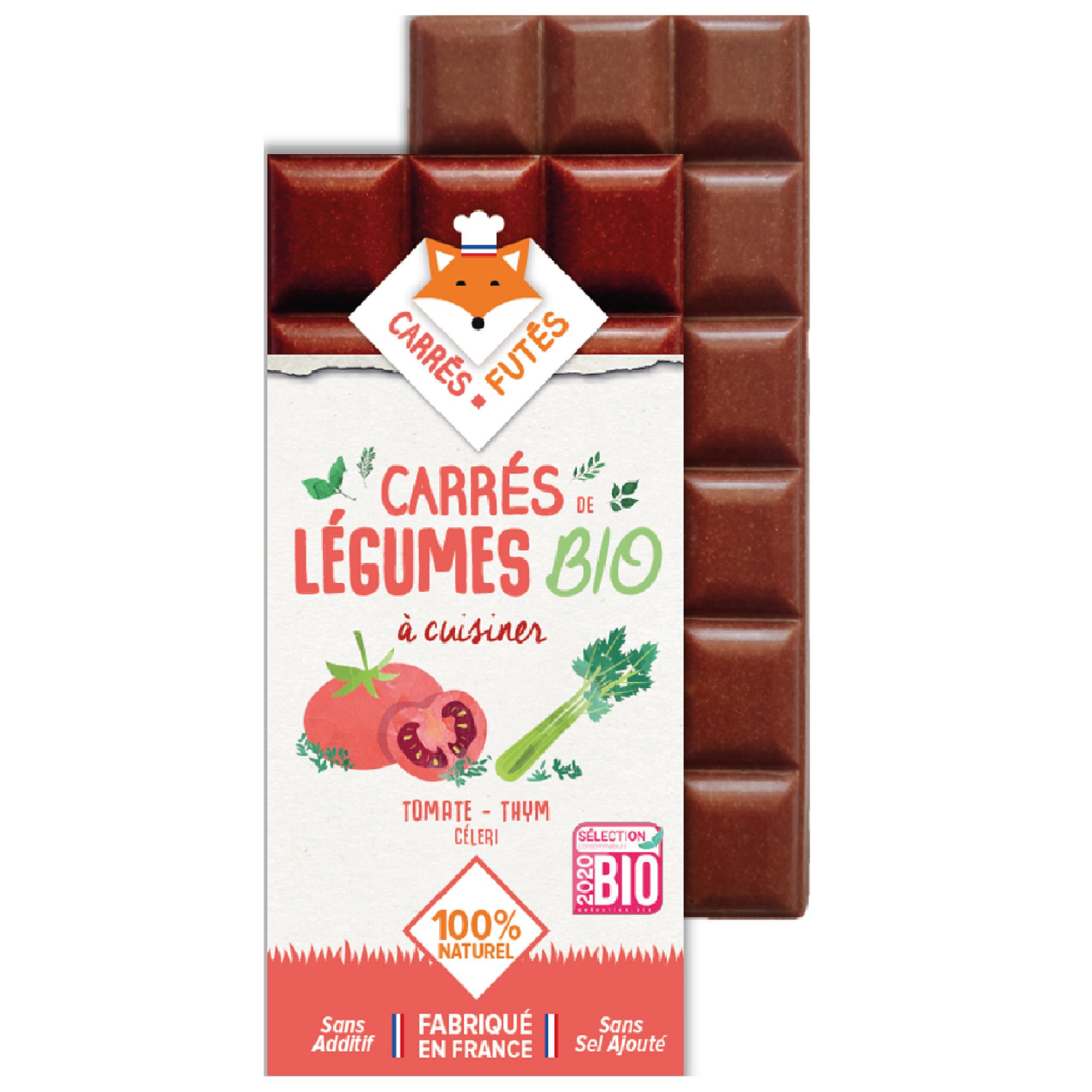 CARRES FUTES Tablette de carrés de légumes bio tomate thym et céleri ...