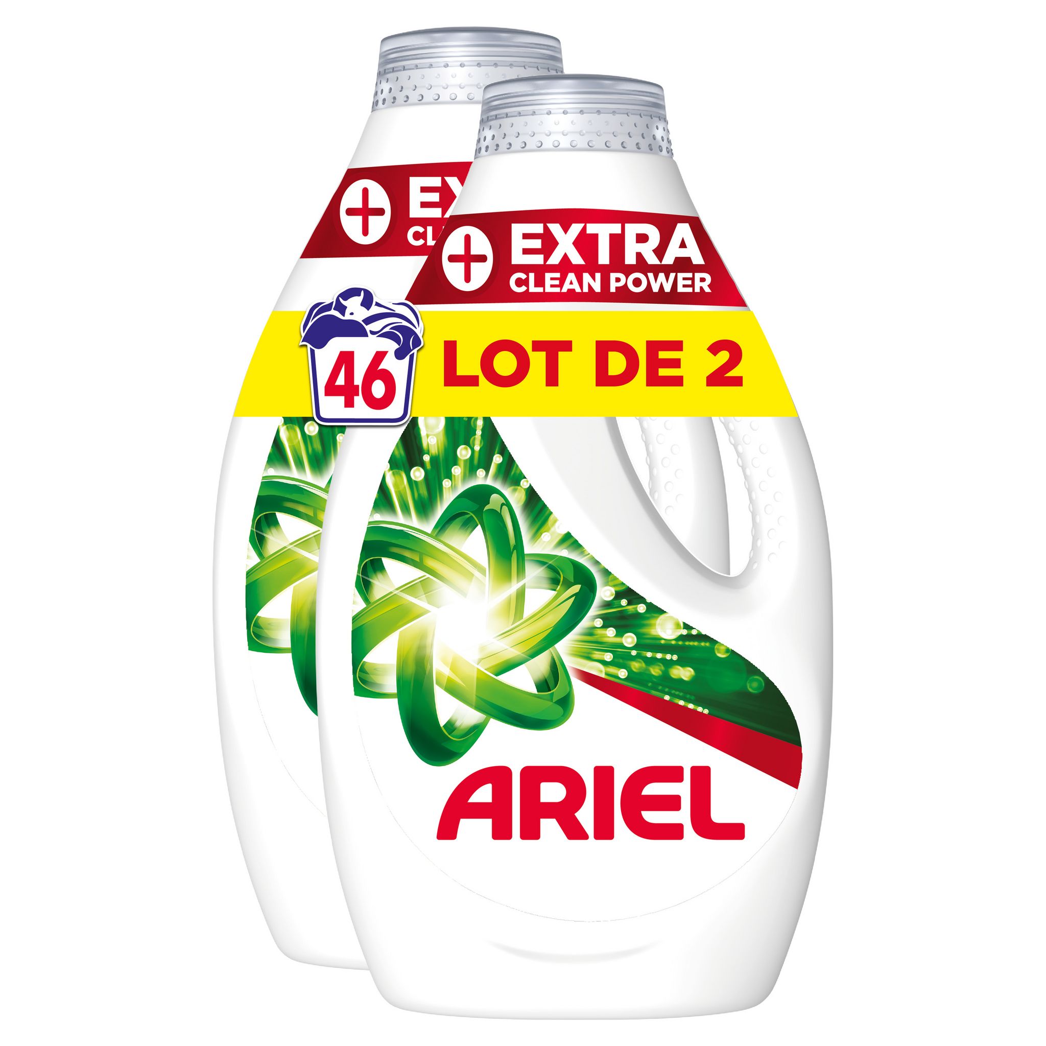 ARIEL Extra clean power lessive liquide ultra détachant 46 doses 2,3L ...