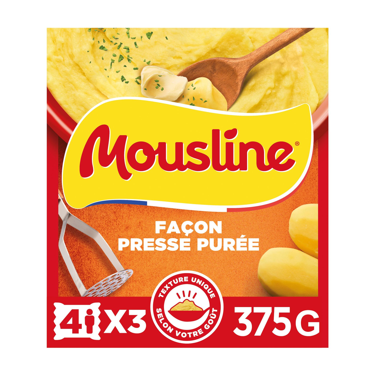 MOUSLINE Purée de pommes de terre façon presse purée 3x4 personnes ...