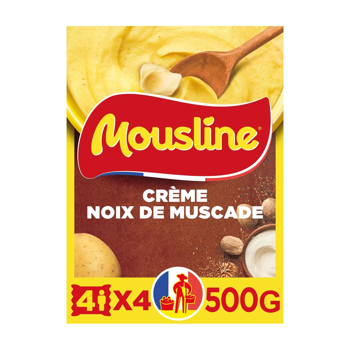 MOUSLINE Purée de pommes de terre crème et noix de muscade 4x4 ...