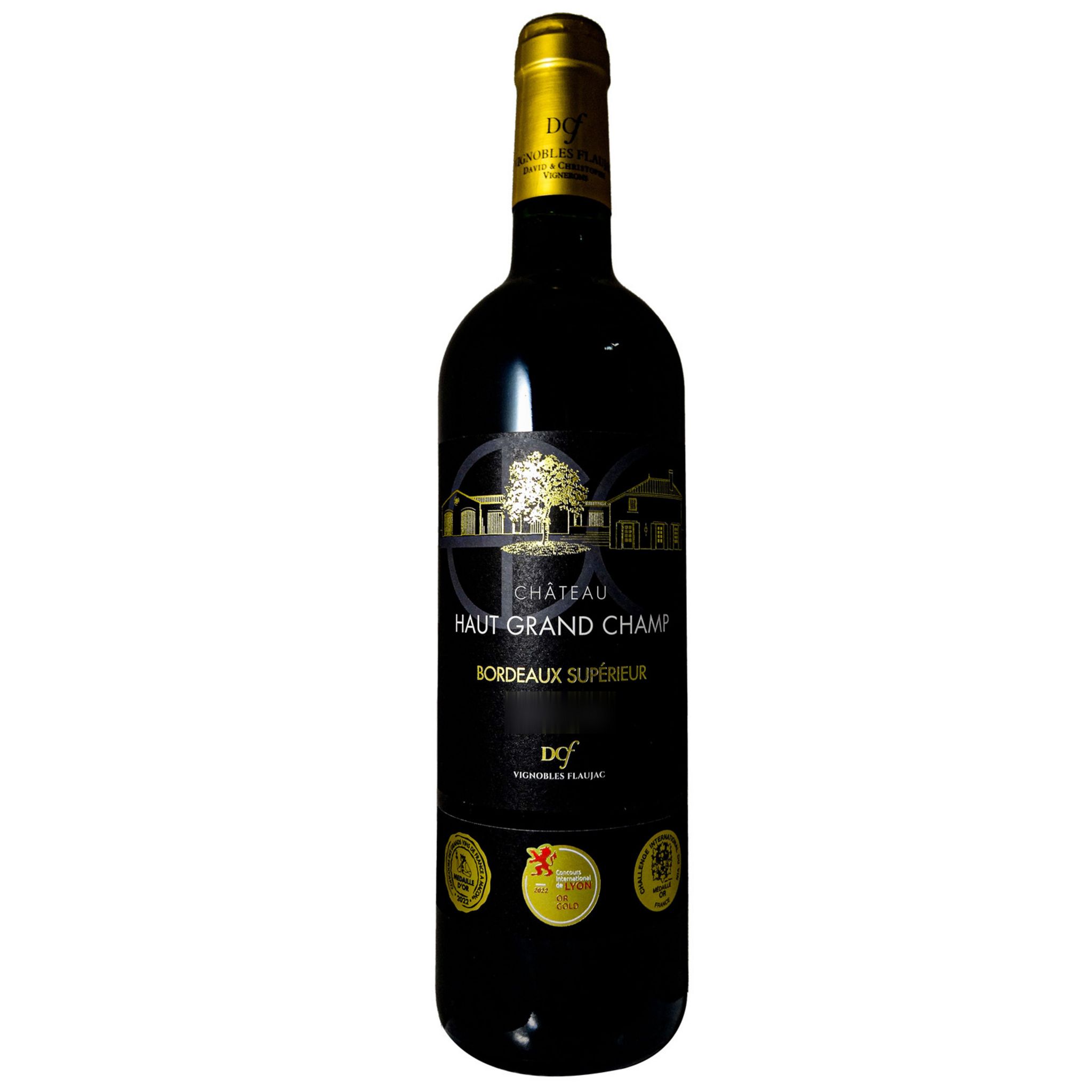 Vin rouge AOP Bordeaux supérieur Château Haut Grand Champ 75cl pas cher ...