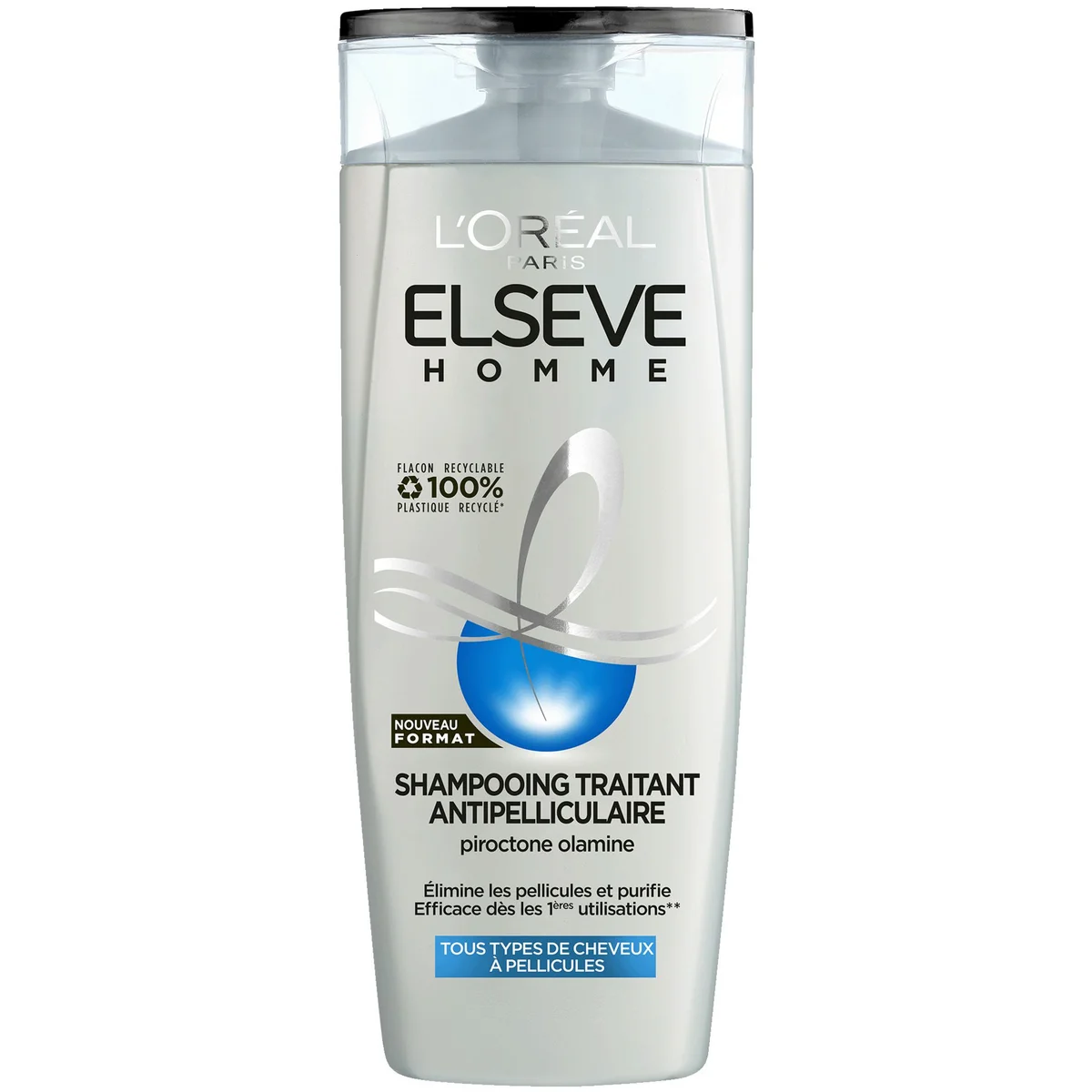 ELSEVE Homme Shampooing traitant antipelliculaire tous types de cheveux ...