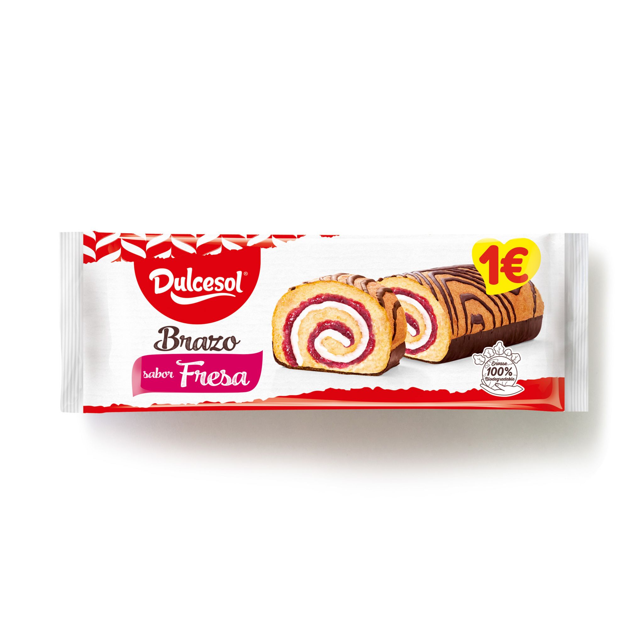 DULCESOL Gâteau roulé à la fraise 135g pas cher - Auchan.fr